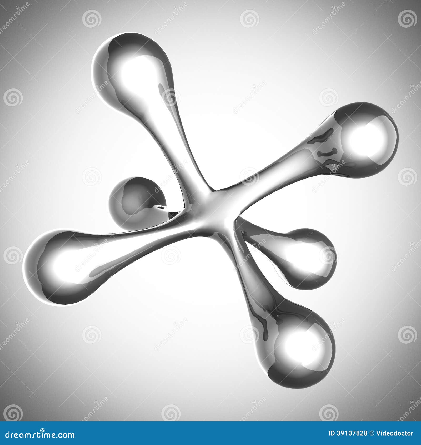 Atom Model on Gray Background Stock Illustration - Illustration of ...