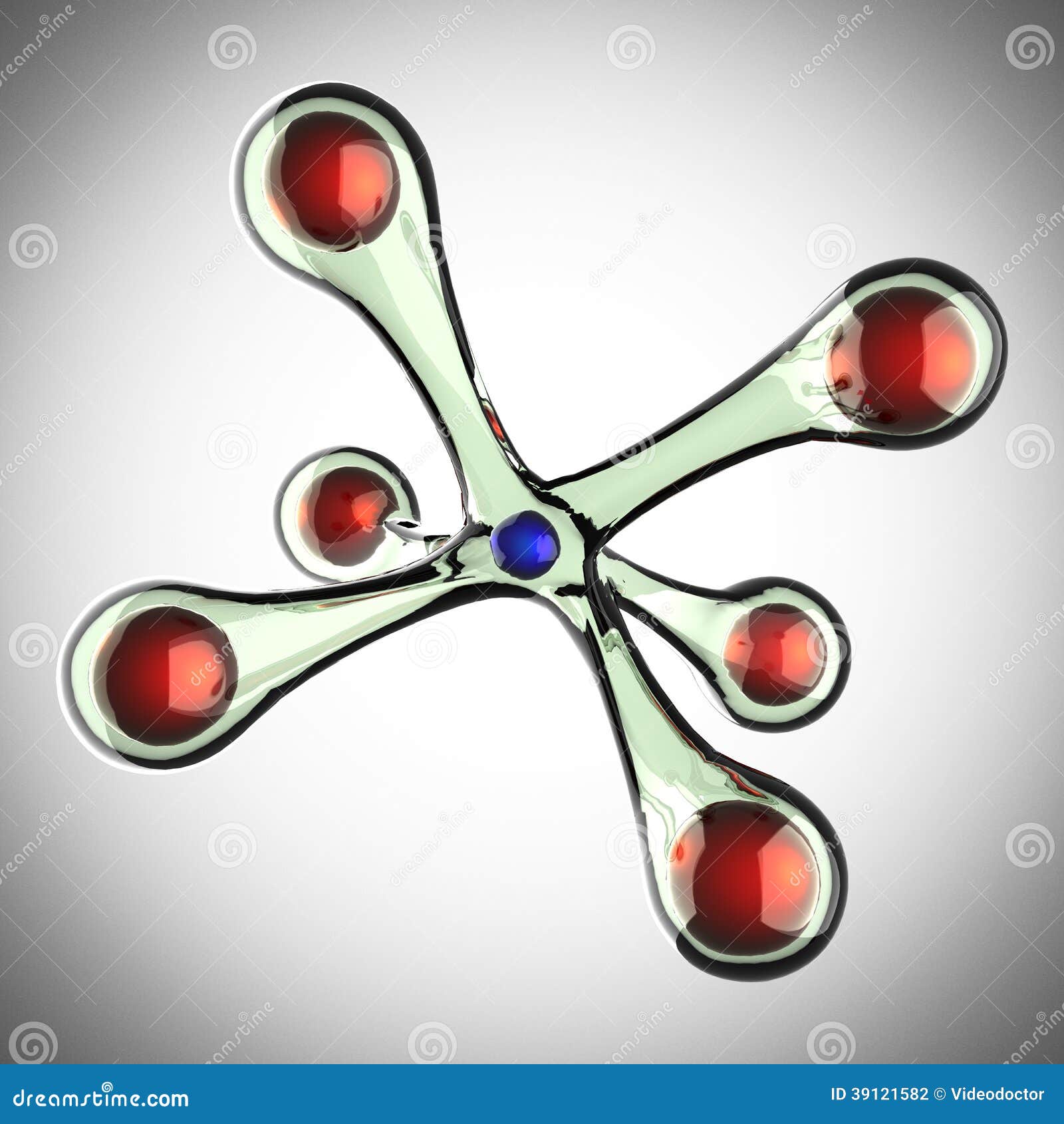 Atom Model on Gray Background Stock Illustration - Illustration of ...