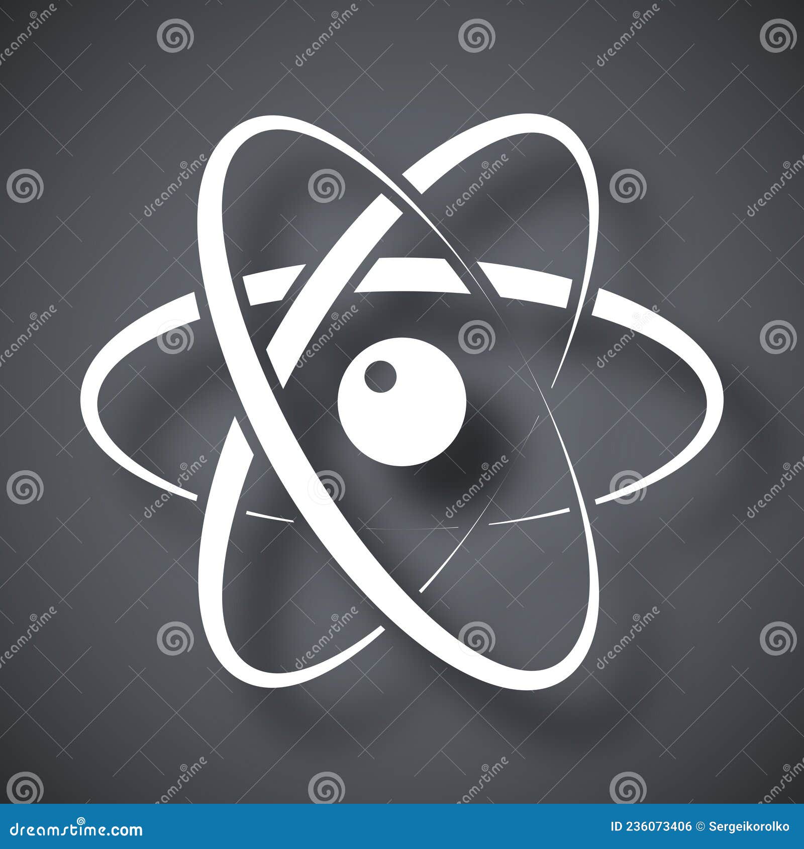Vector atom model icon stock vector. Illustration of proton - 236073406
