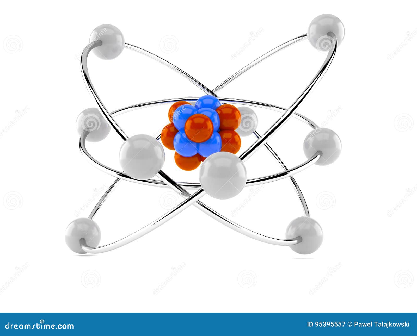 Atom model stock illustration. Illustration of model - 95395557