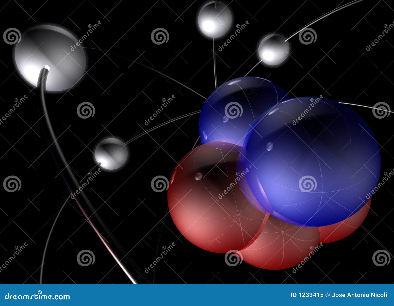 Atom molecule 3 stock illustration. Illustration of glow - 1233415