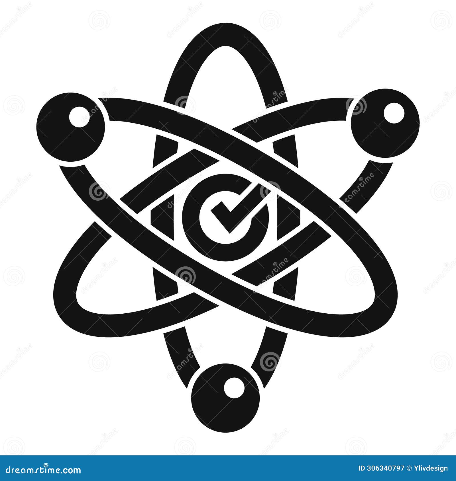Atom Molecule Insight Icon Simple Vector. Idea Think Risk Stock ...