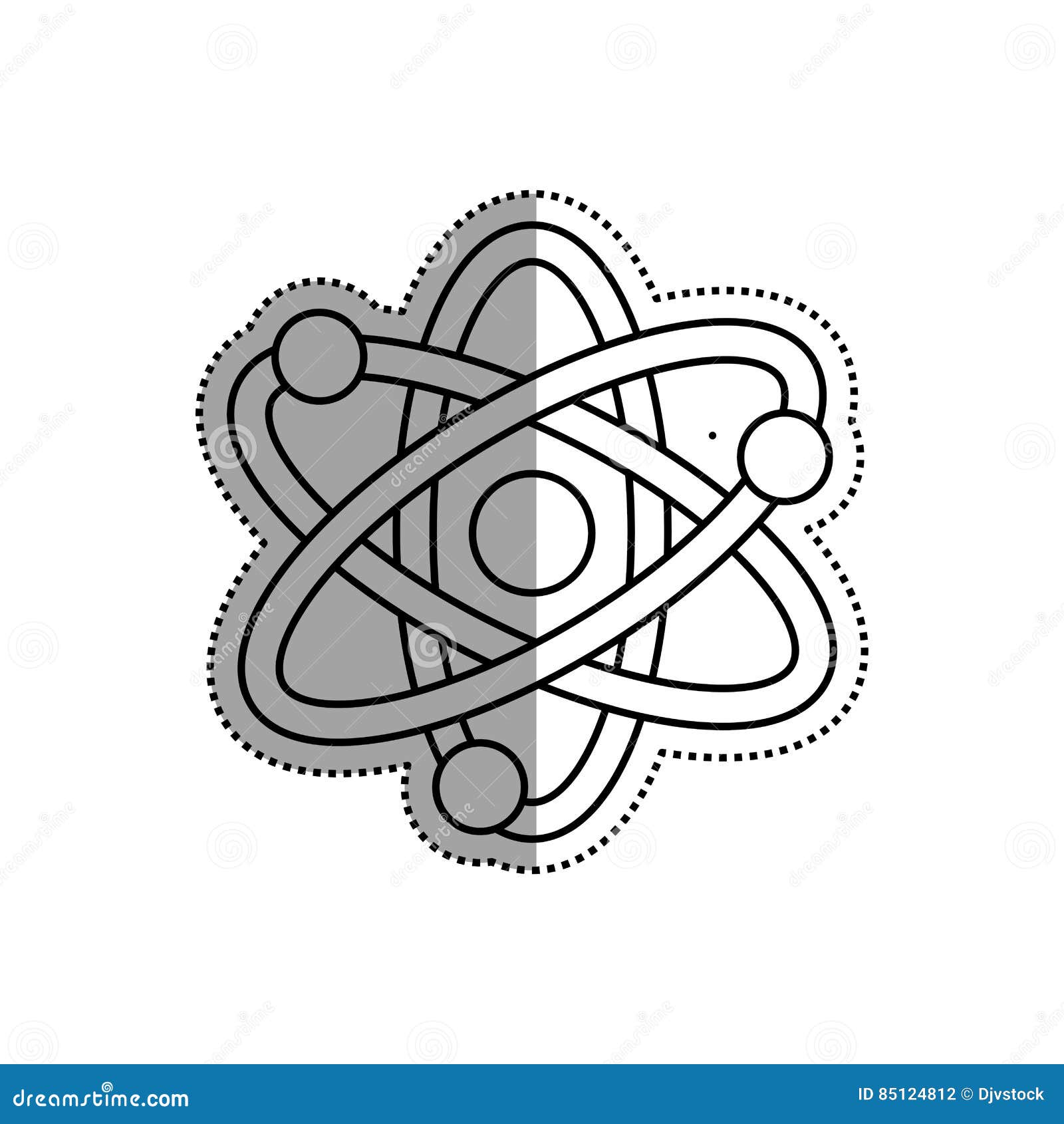 Atom molecule isolated stock illustration. Illustration of electron ...