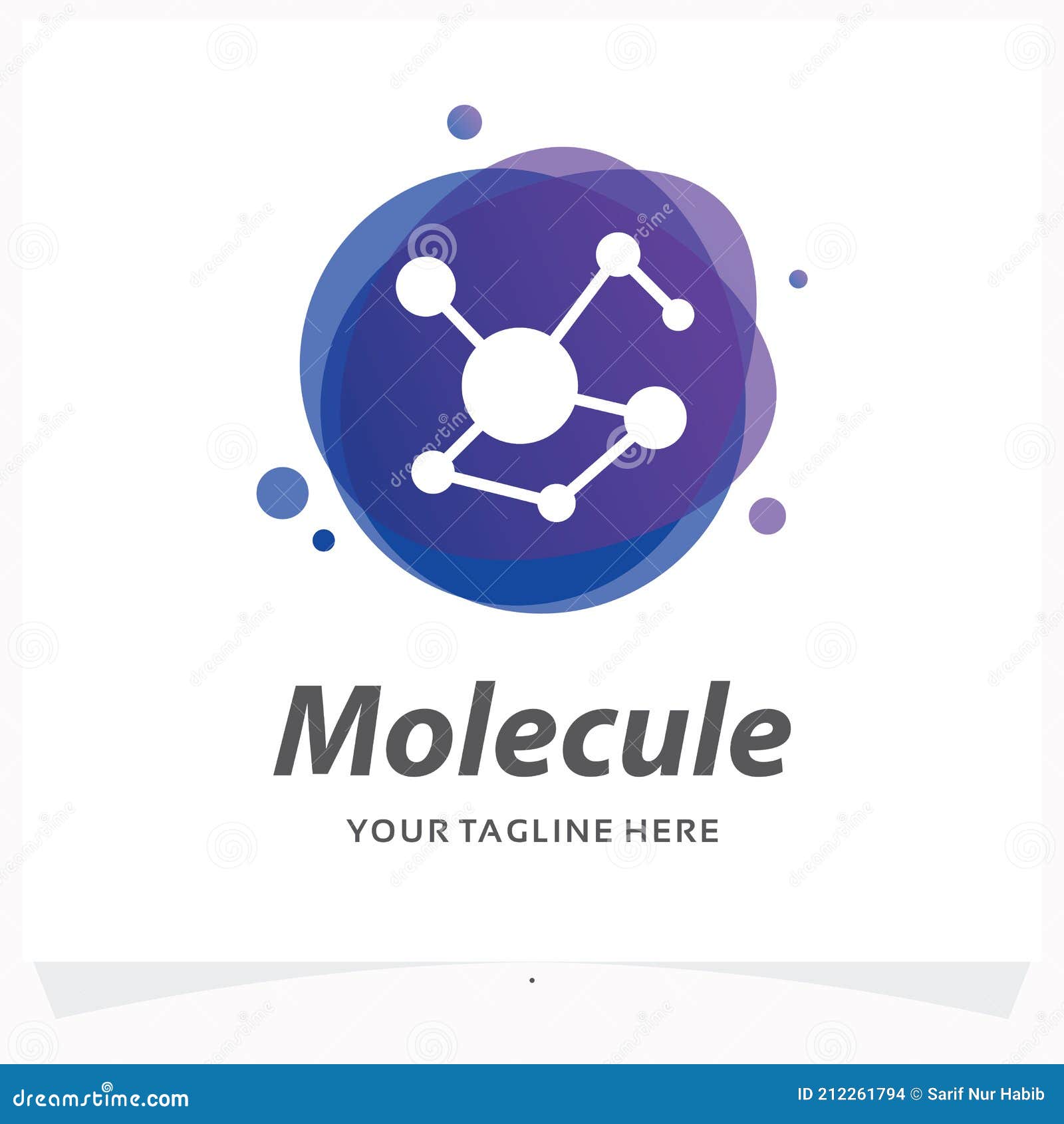 Atom Molecule Logo Design Template Stock Vector - Illustration of ...