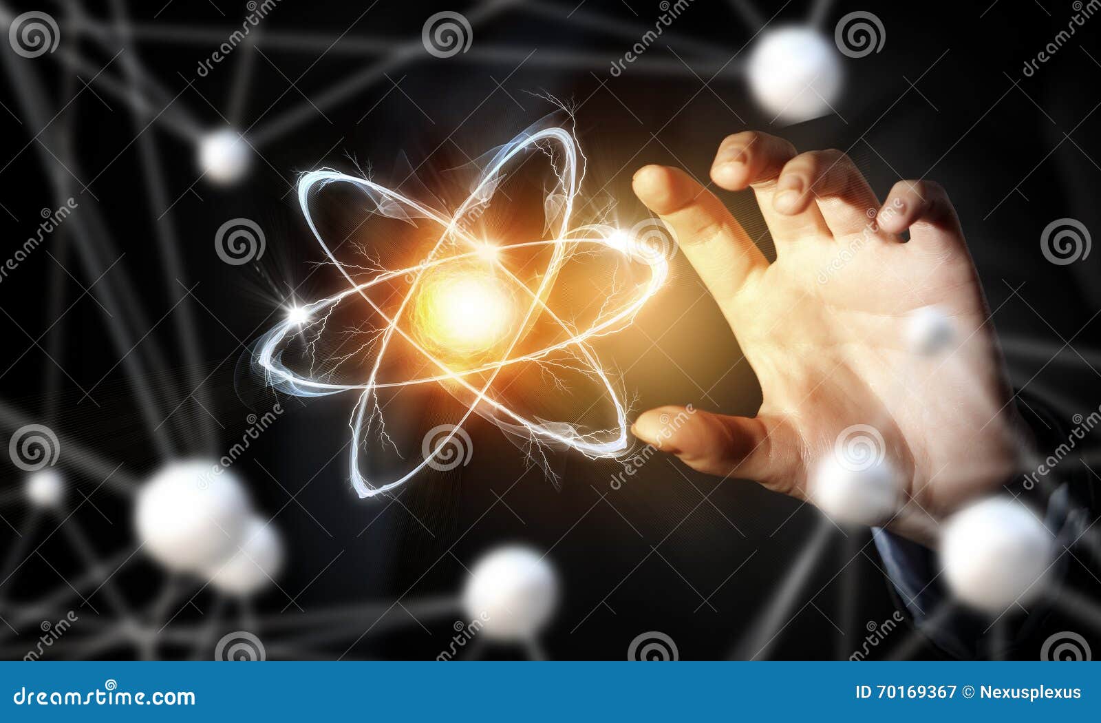 Atom Molecule In Hands Royalty-Free Stock Photo | CartoonDealer.com ...