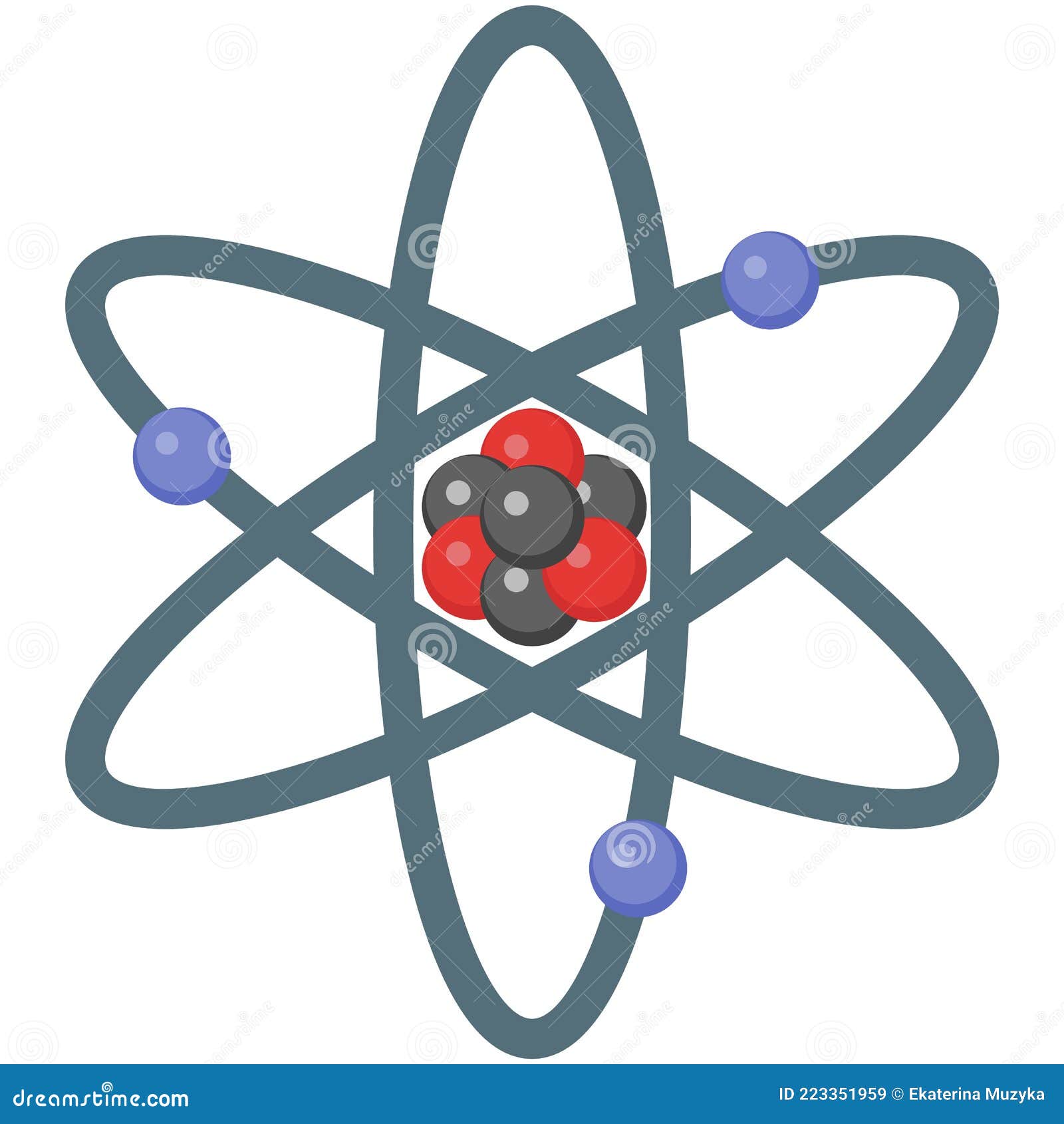 Atom Molecule Science Model Icon, Atomic Physics Vector Stock Vector ...