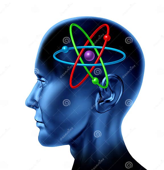 Atom Molecule Science Symbol Brain Scientific Mind Stock Illustration ...