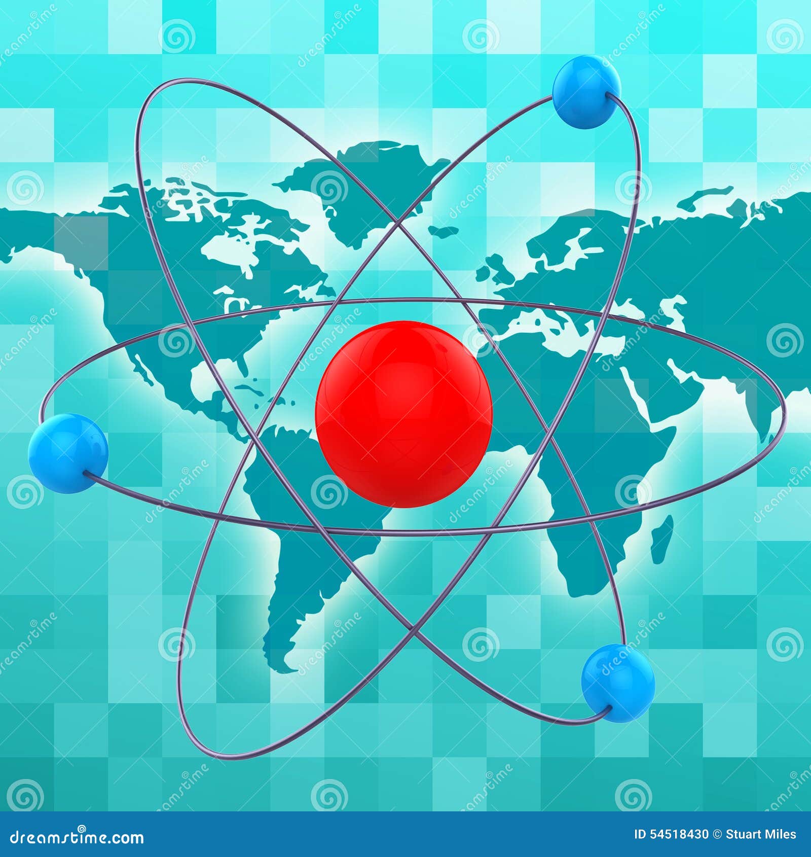 Atom Molecule Shows Chemical Atoms and Formula Stock Illustration ...