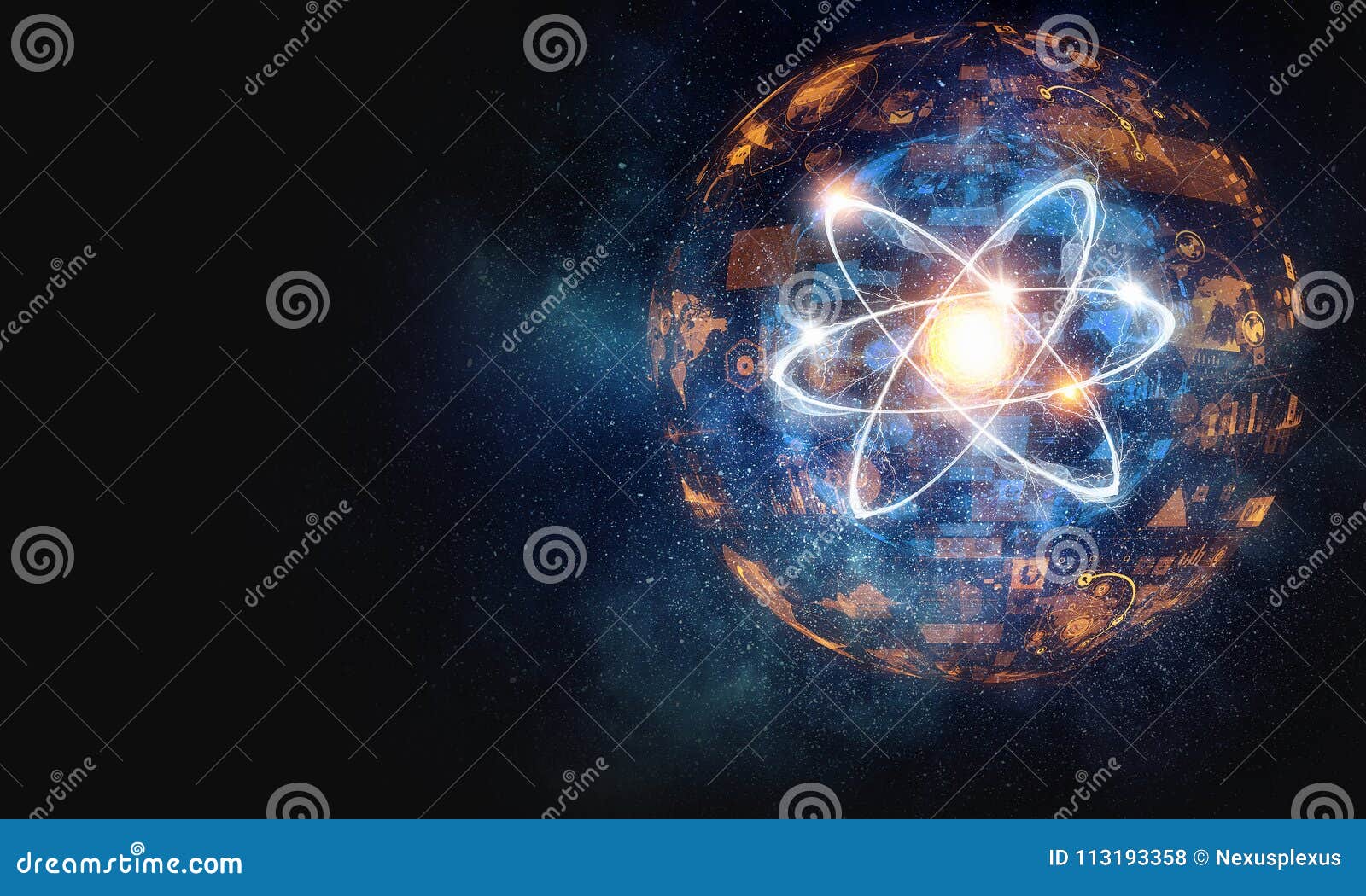 Astronomy concept backdrop stock photo. Image of atomic - 113193358