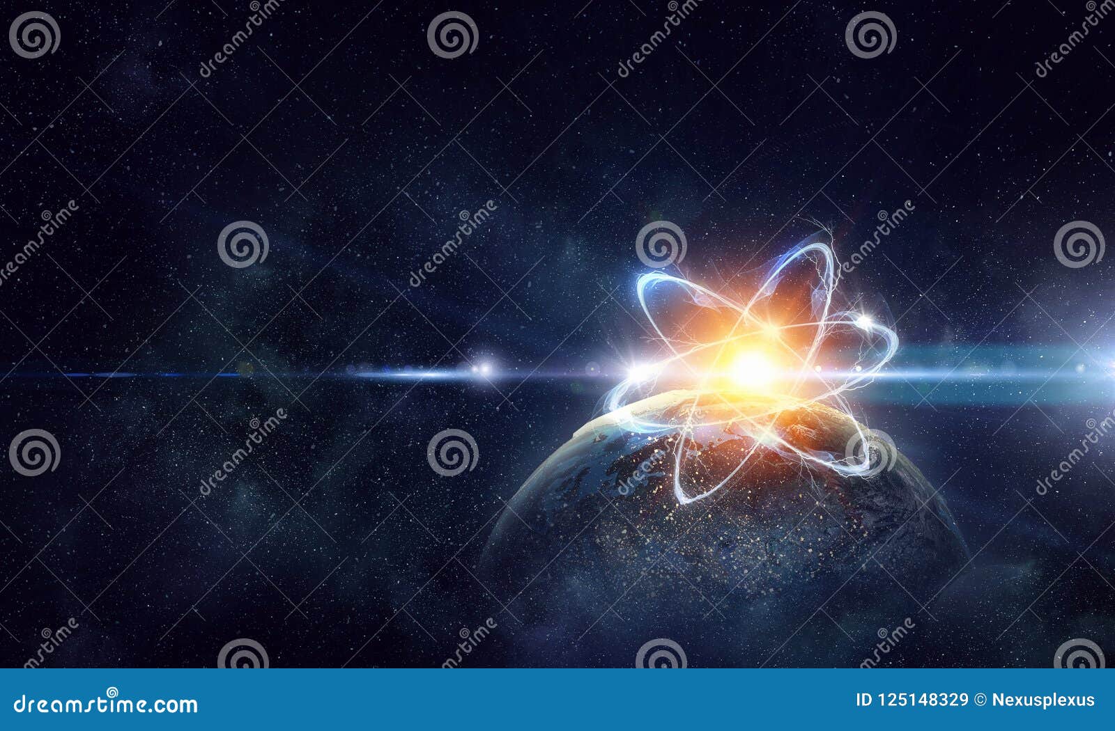 Astronomy Concept Backdrop. 3d Rendering Stock Image - Image of element ...