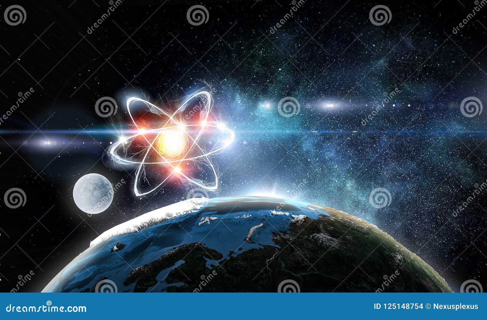 Astronomy Concept Backdrop. 3d Rendering Stock Photo - Image of science ...