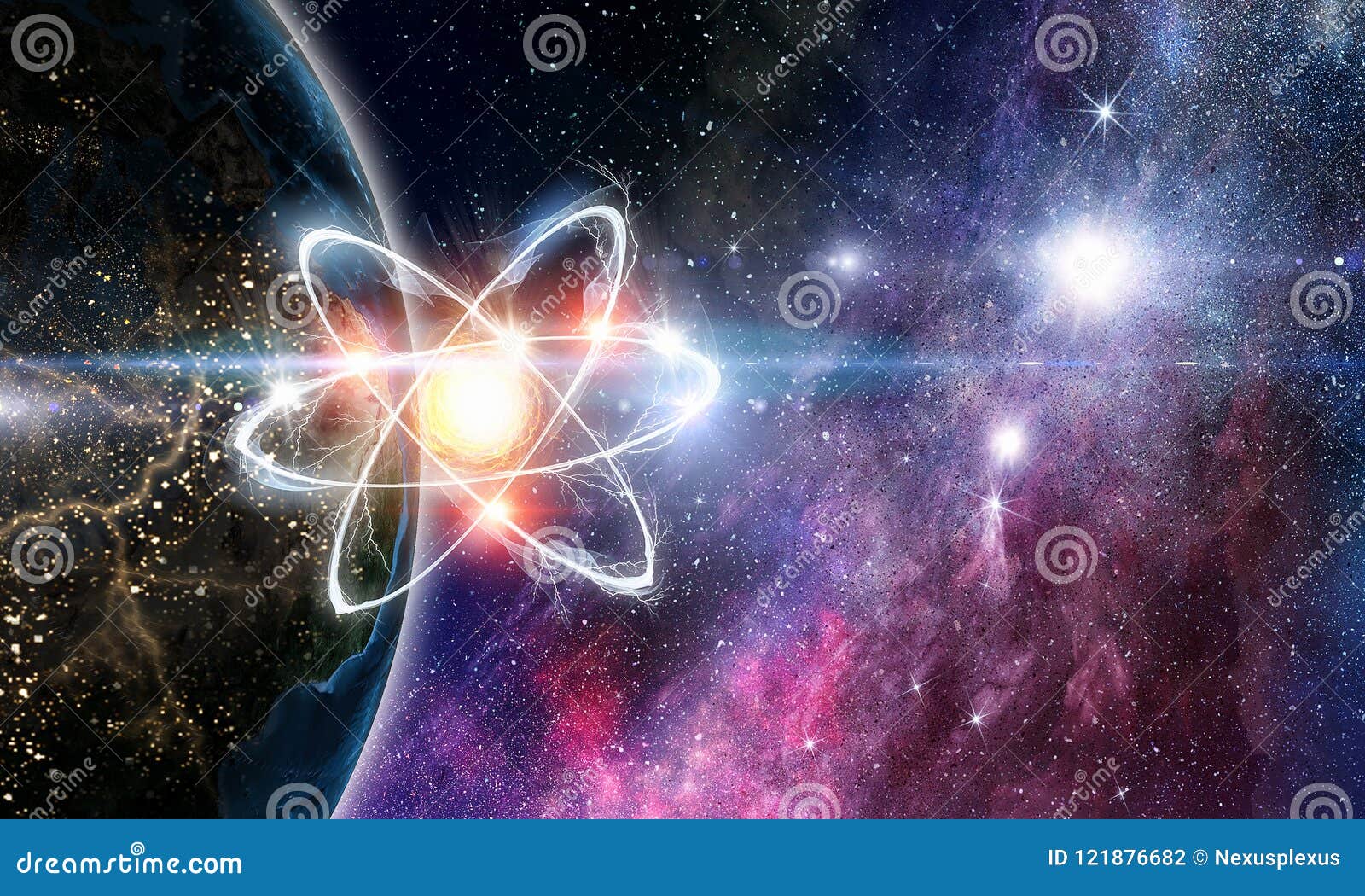 Astronomy Concept Backdrop. 3d Rendering Stock Illustration ...