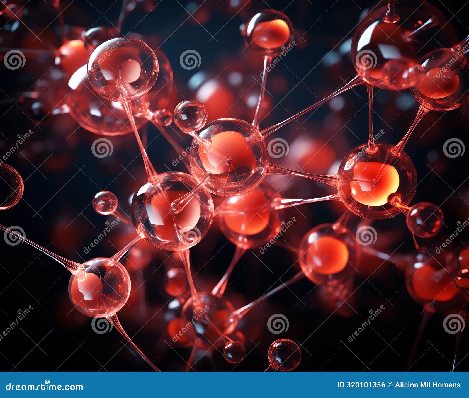 Atom or Molecule Structure on Digital Background Stock Illustration ...