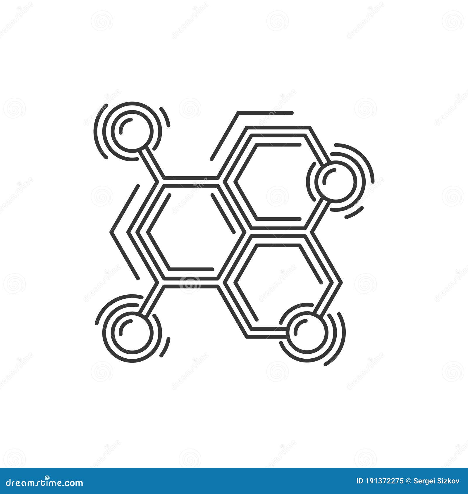 Atom or Molecule Structure Icon. Science Logo Stock Vector ...
