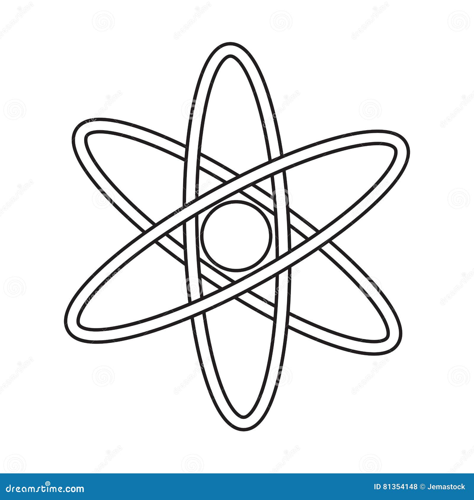 Atom Molecule Structure Model Pictograph Stock Vector - Illustration of ...