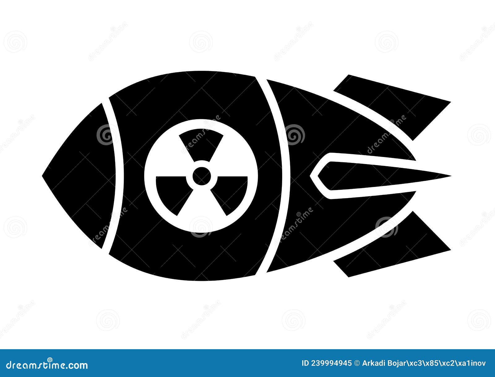 Atom Nuclear Bomb Vector Icon Stock Vector - Illustration of atoms ...