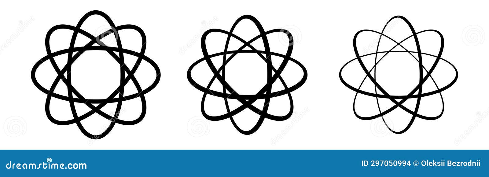 Atom Nuclear Circle Orbital Structure Icon Stock Illustration ...