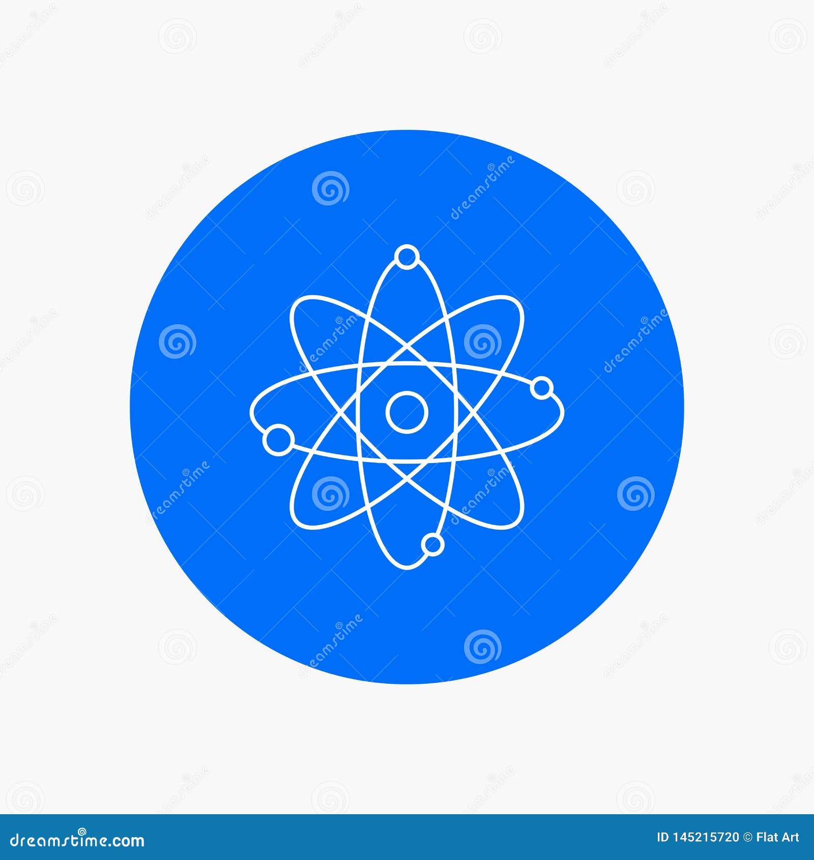 Atom, Nuclear, Molecule, Chemistry, Science White Line Icon in Circle ...