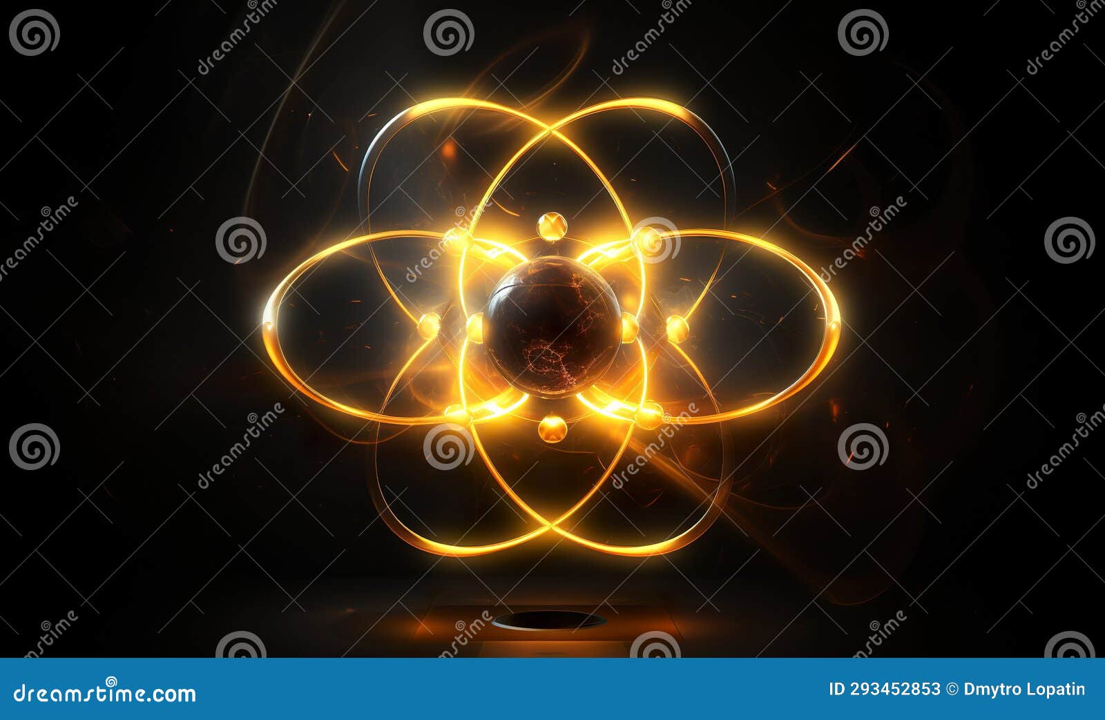 Electron,proton And Neutron Box In Front Of Physics Board. Stock Photo ...