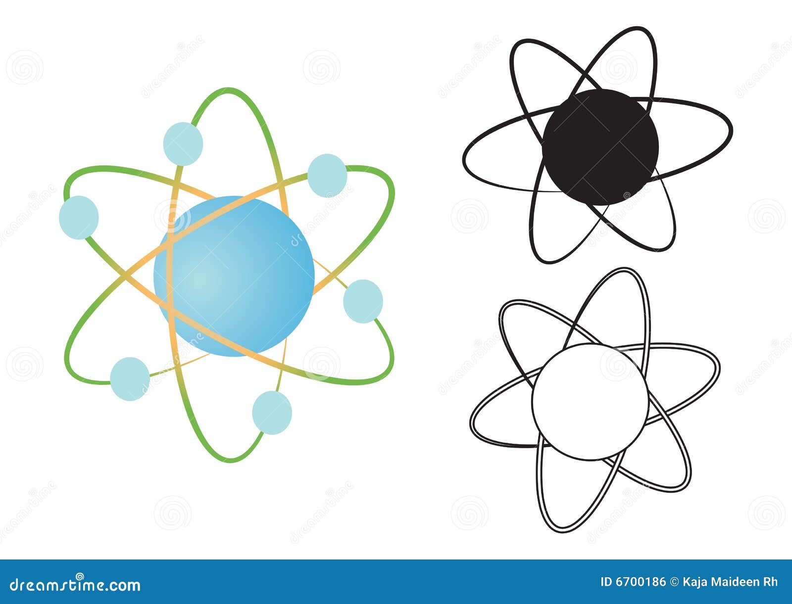 Atom nucleus - vector stock vector. Illustration of phisics - 6700186