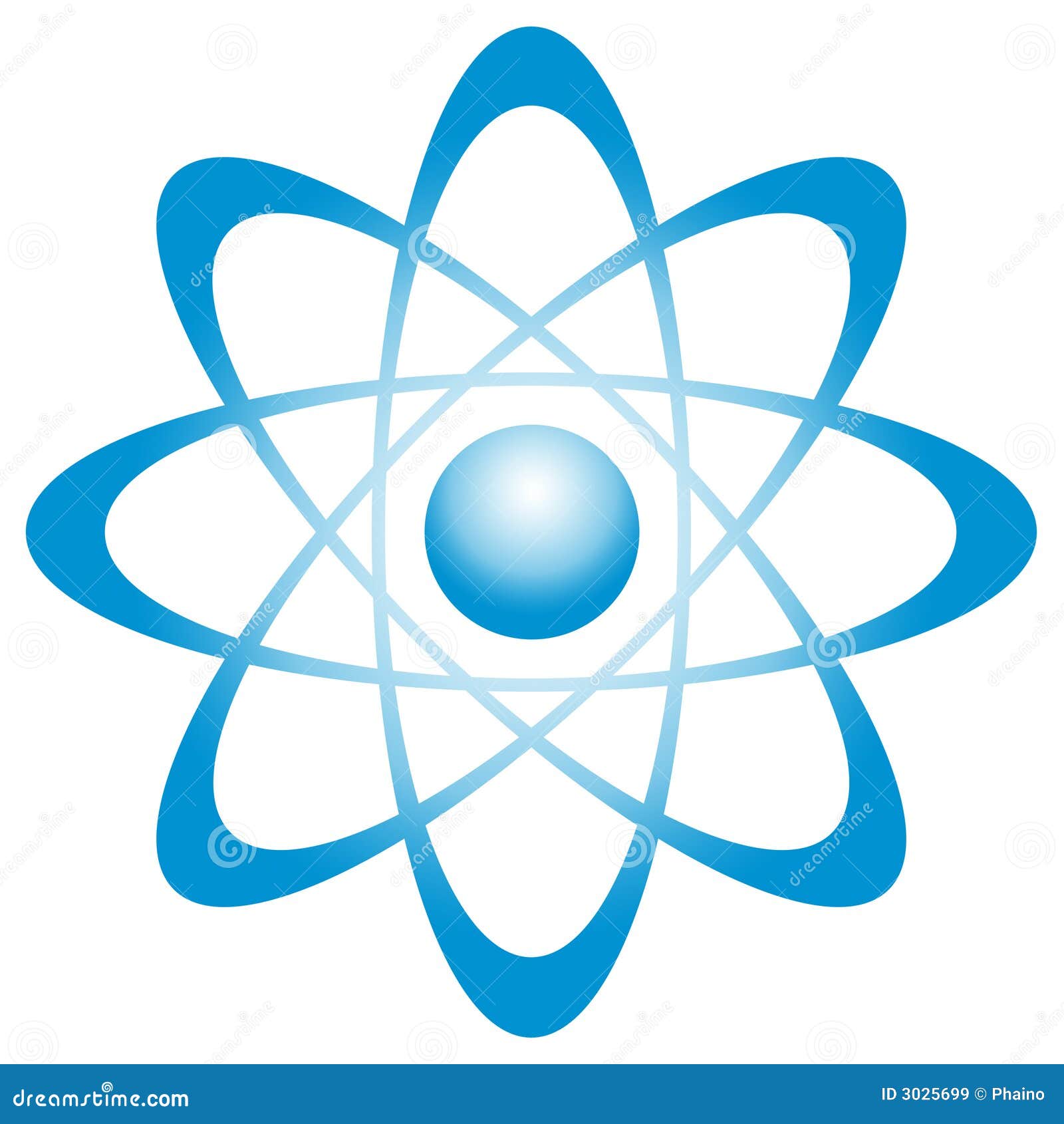 Atom with orbit stock vector. Illustration of generated - 3025699