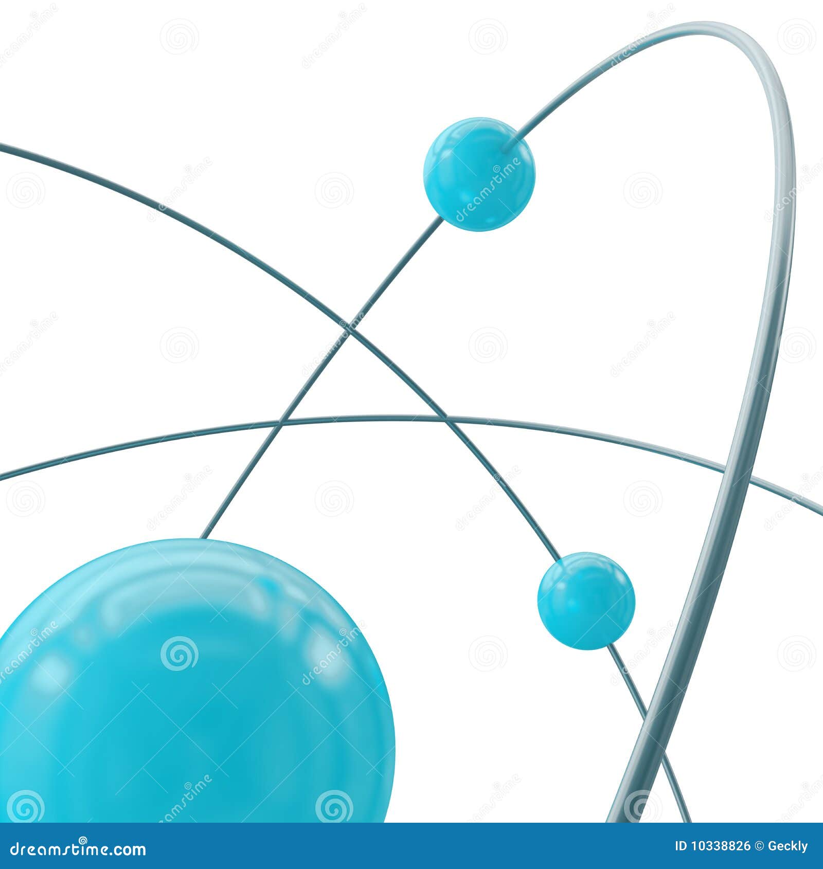 Atom orbit. Close view. stock illustration. Illustration of shape ...