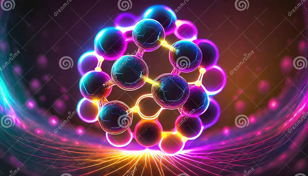 A Atom Orbit Molecule Nuclear Icon Neutron Nucleus Fusion Light ...