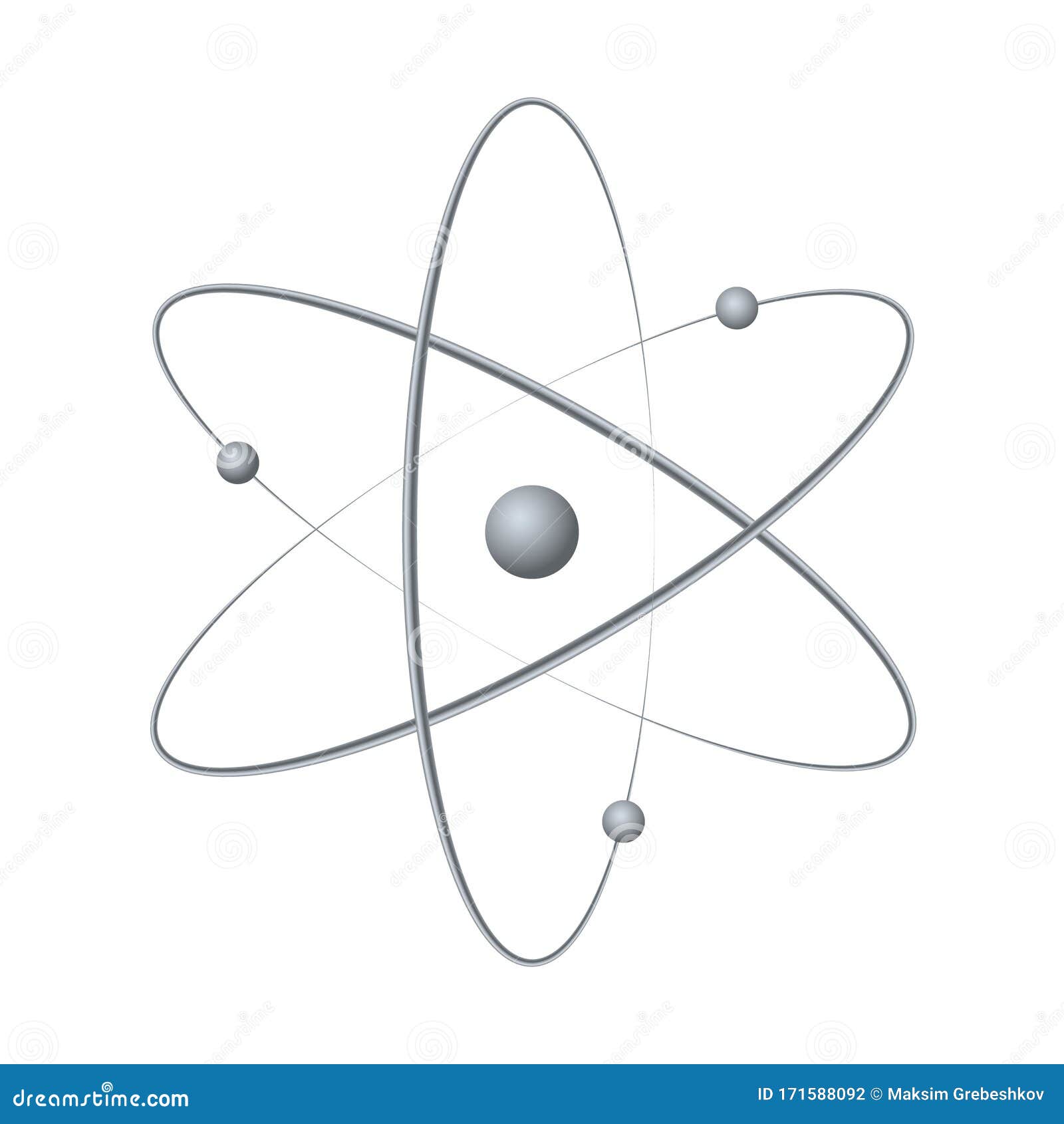 Atom orbit symbol icon stock illustration. Illustration of micro ...