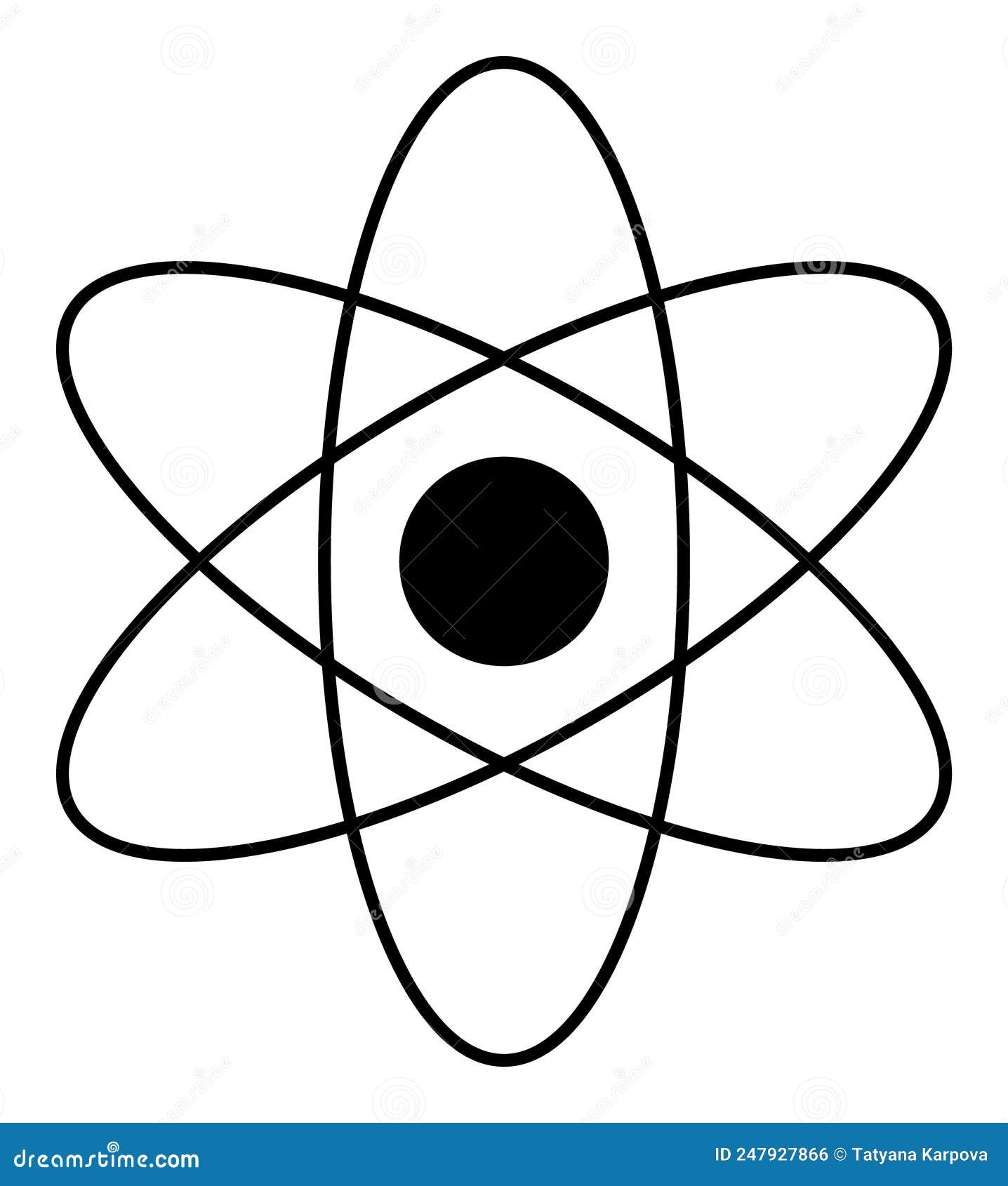 Atom Orbits Vector Icon Flat Illustration Stock Vector - Illustration ...