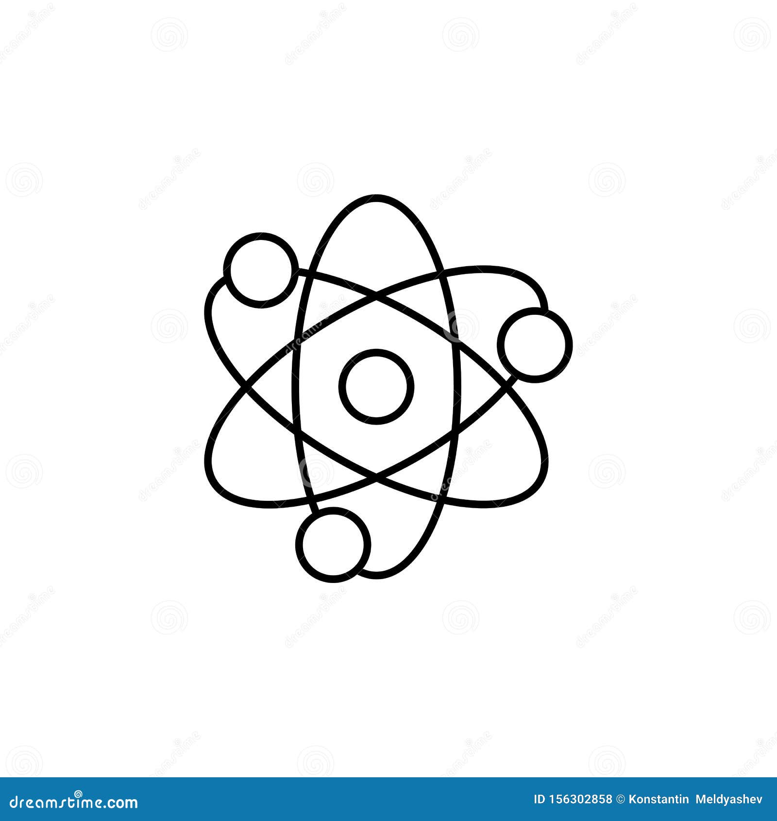 Atom Outline Icon. Simple Vector for UI and UX, Website or Mobile ...