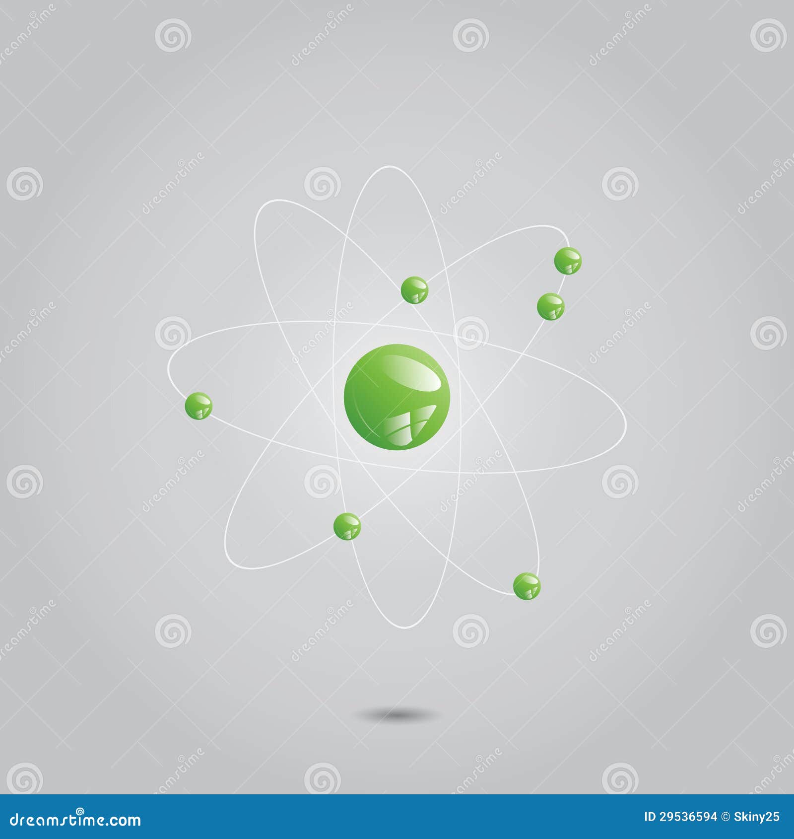 Atom Part on Grey Background. Stock Vector - Illustration of fission ...