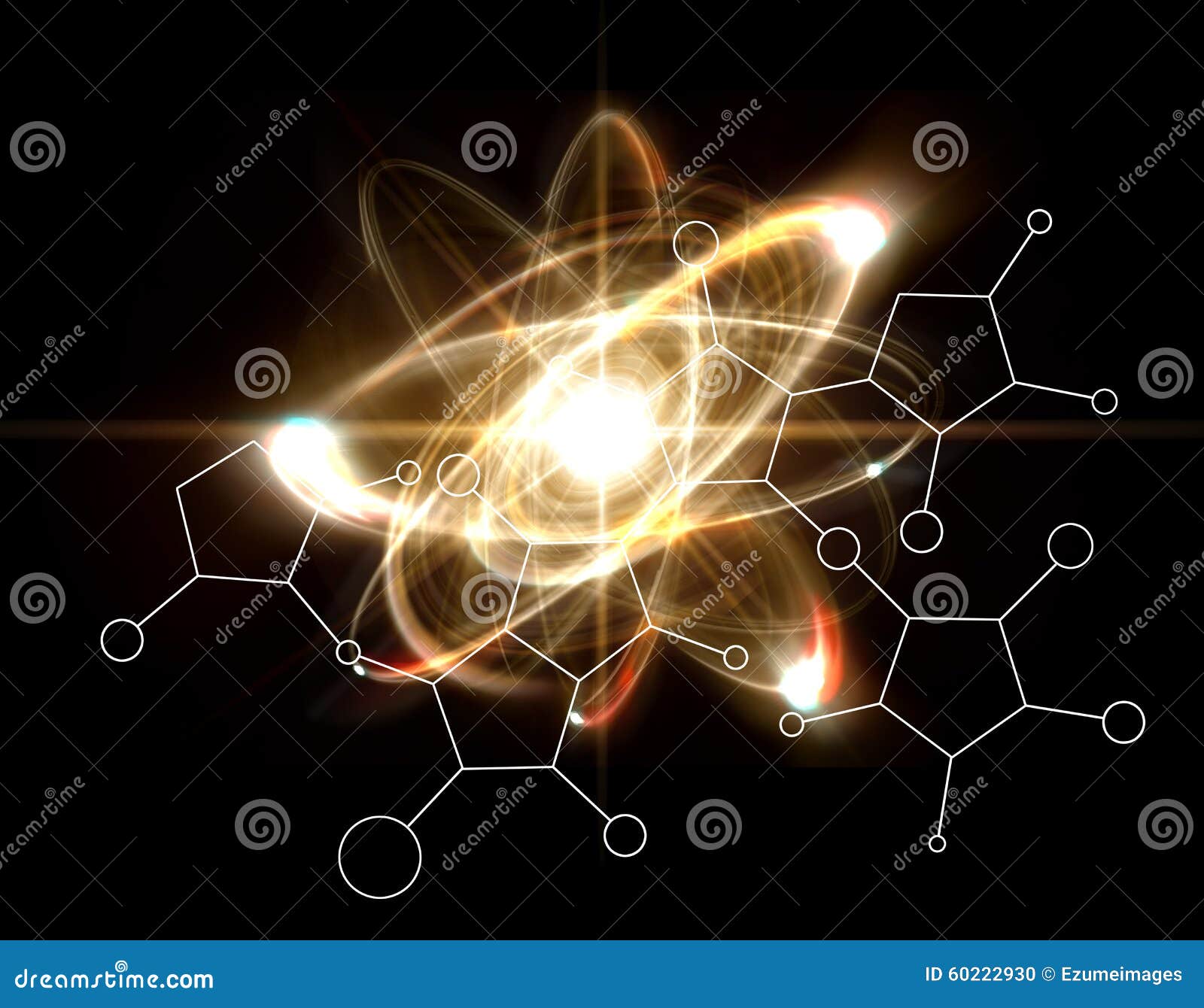 Atom Particle stock illustration. Illustration of molecule - 60222930