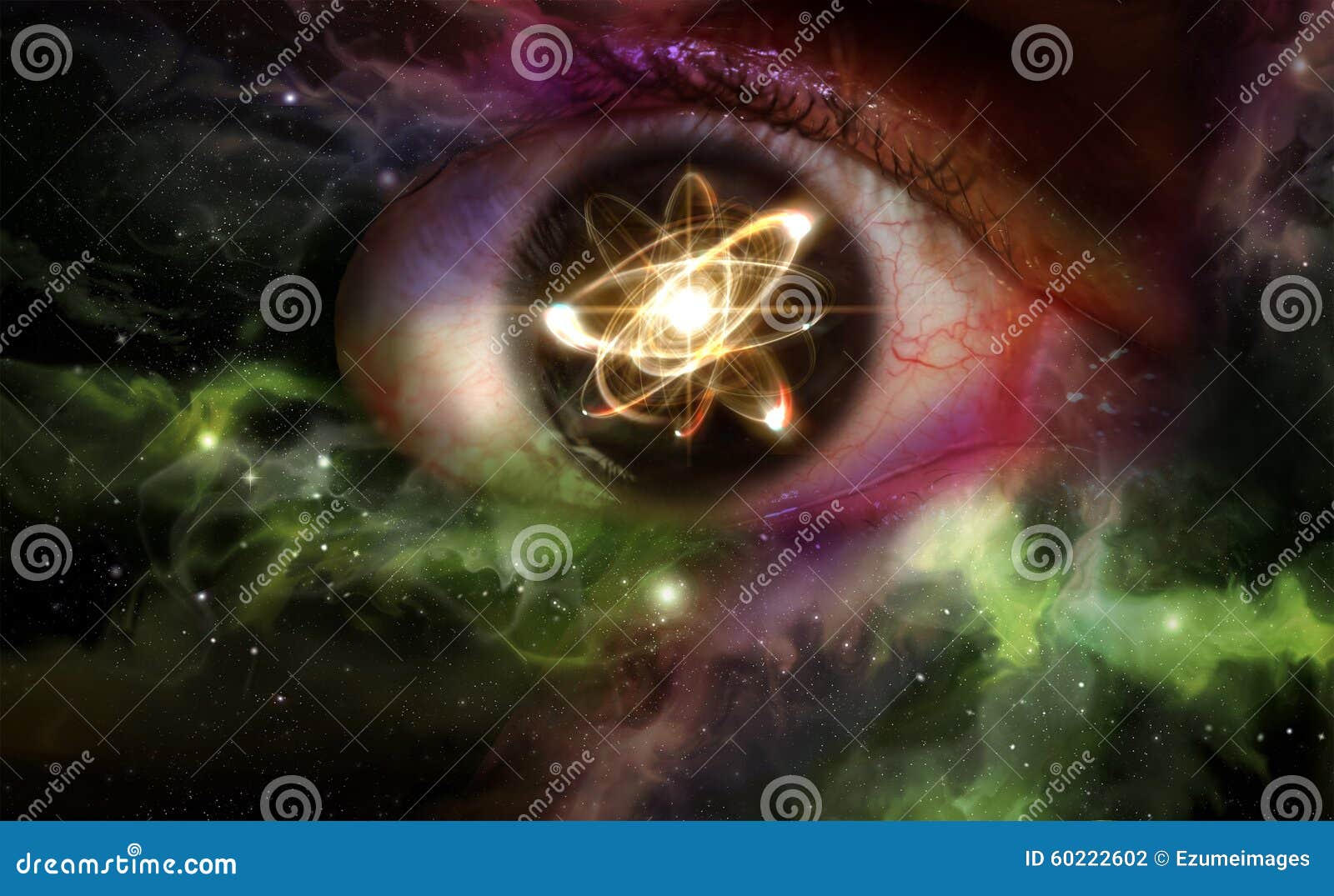 Atom Particle Eyes stock photo. Image of photon, nuclear - 60222602