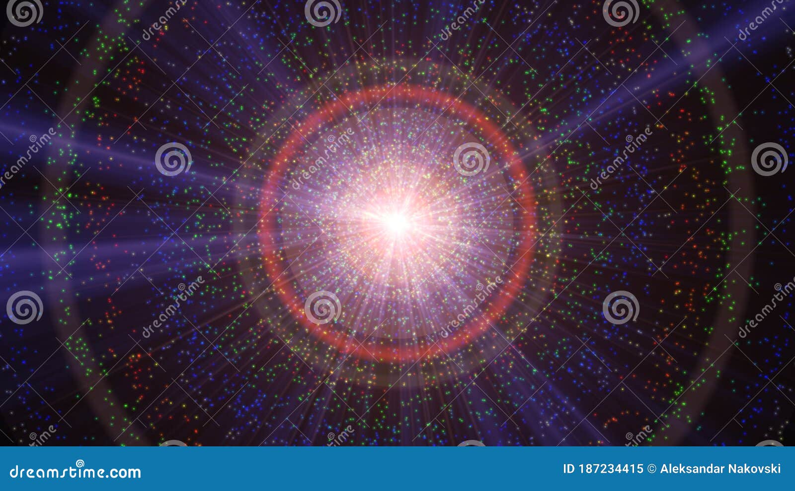 Atom Particle Ray Light Color Abstract Stock Illustration ...