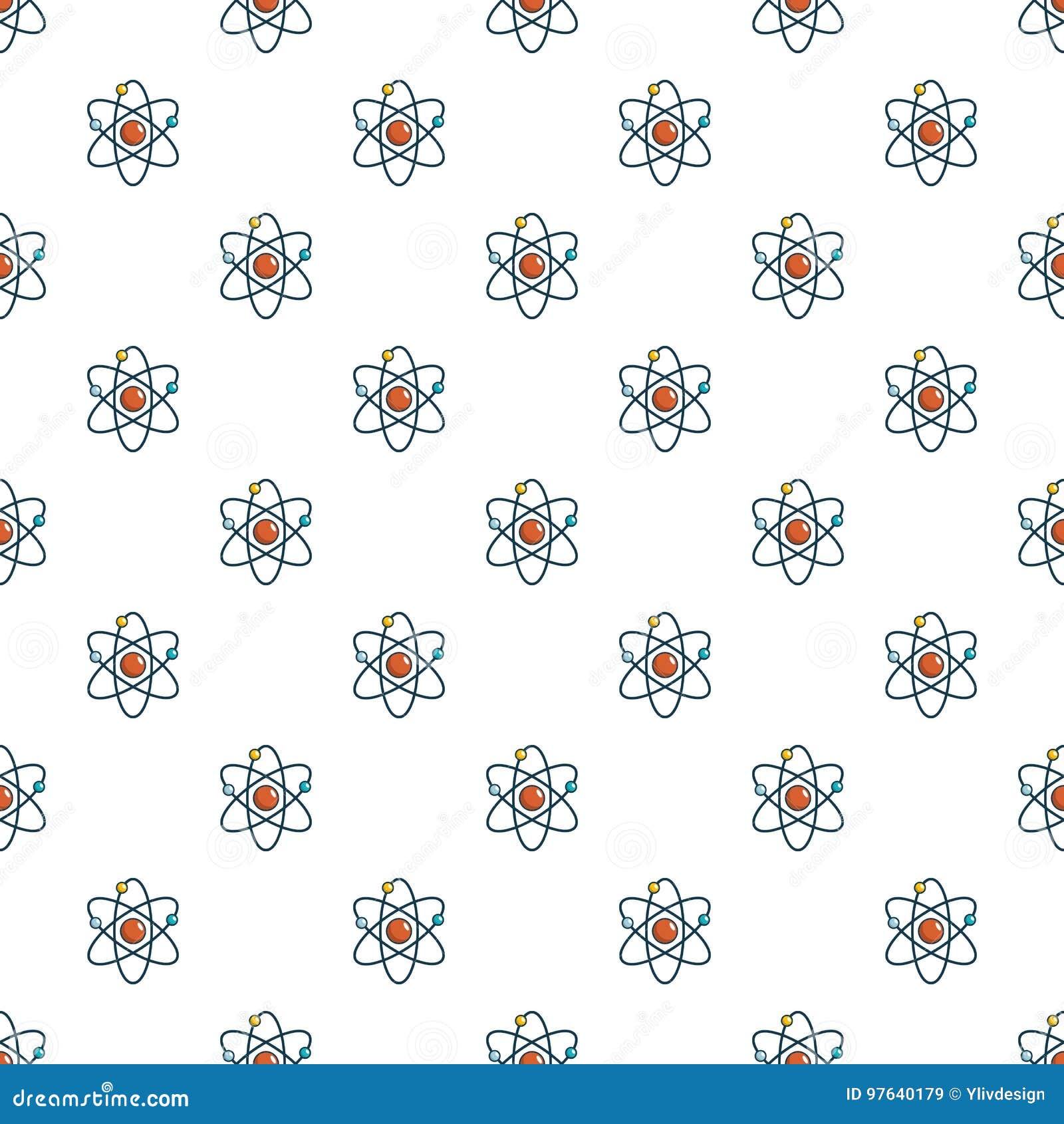 Atom pattern seamless stock vector. Illustration of health - 97640179