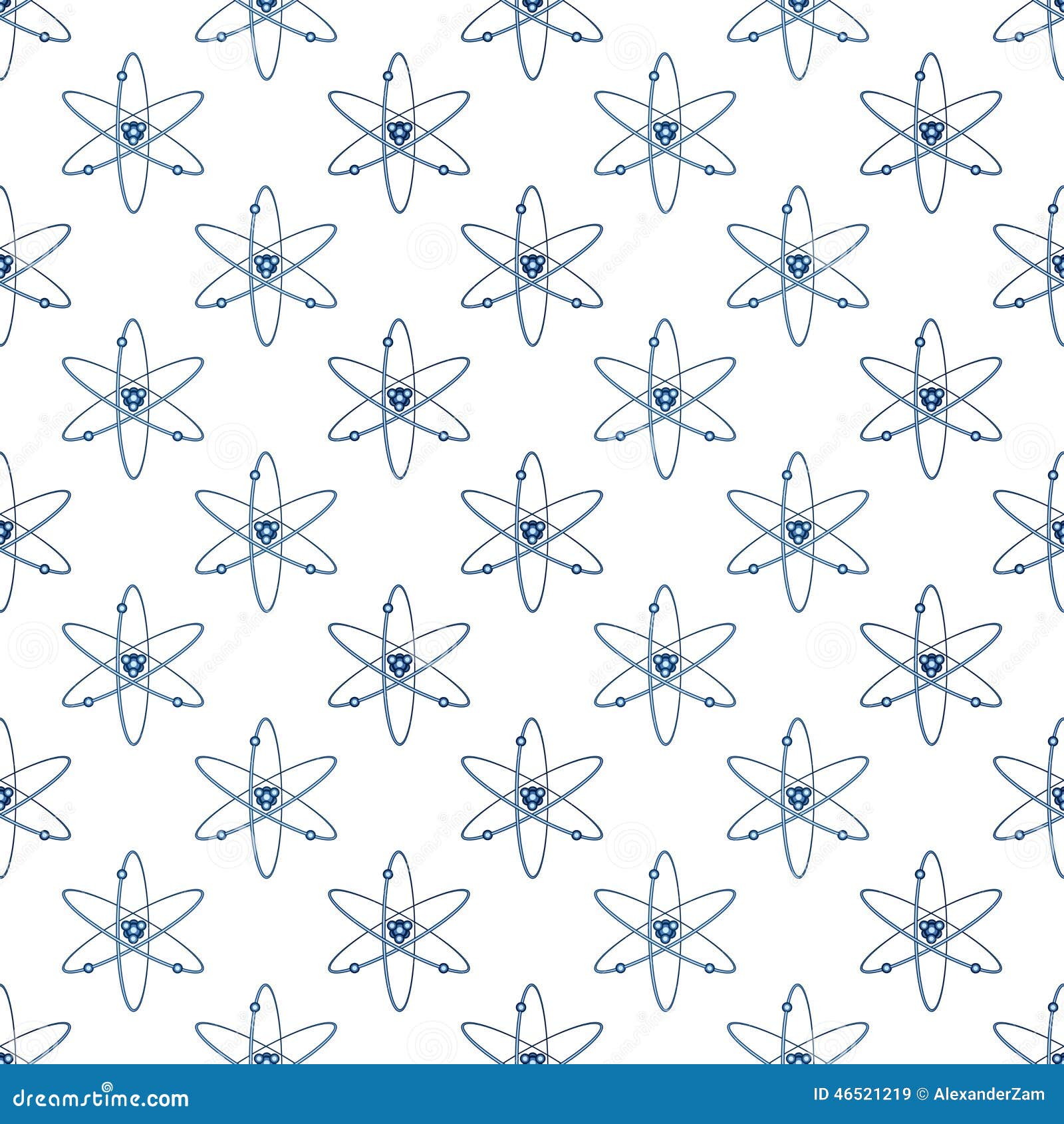 Atom pattern stock vector. Illustration of emblem, monochrome - 46521219