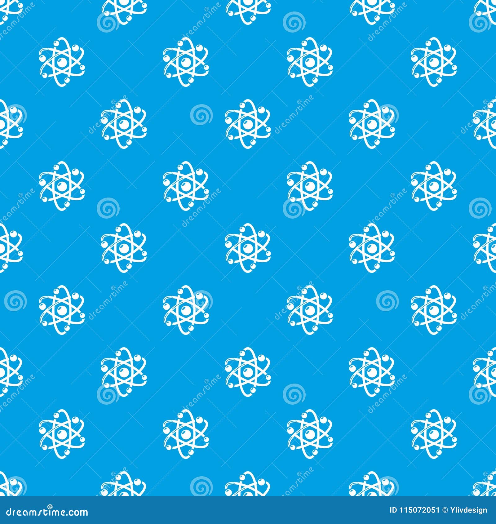 Atom Pattern Vector Seamless Blue Stock Vector - Illustration of ...