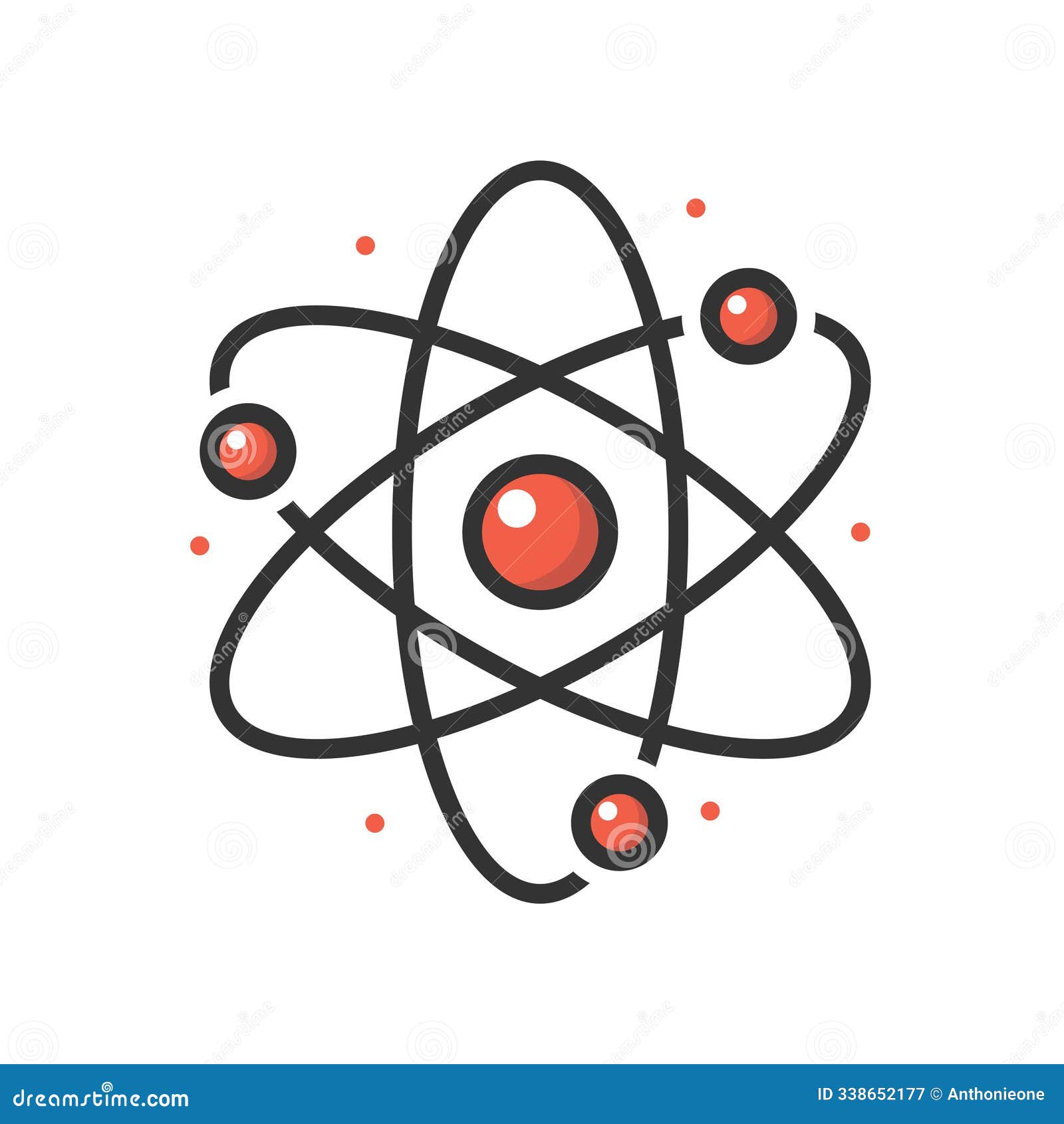 Atom or Proton Nucleus Sign Symbol Isolated Vector Illustration Stock ...