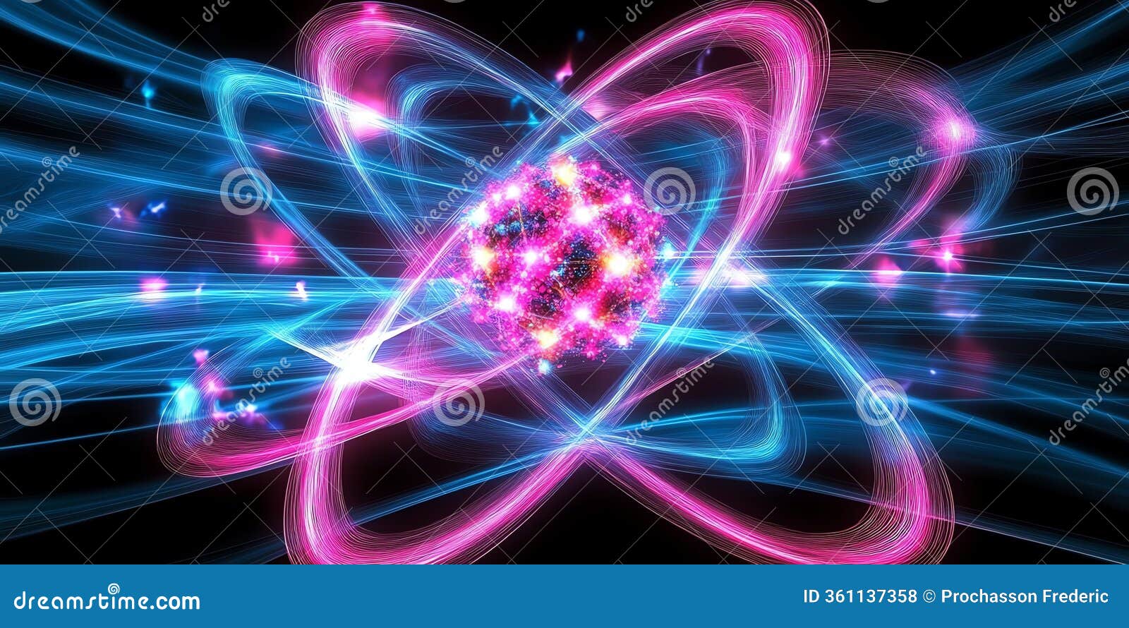 Atom With Protons And Electrons, AI Generated Stock Photography ...