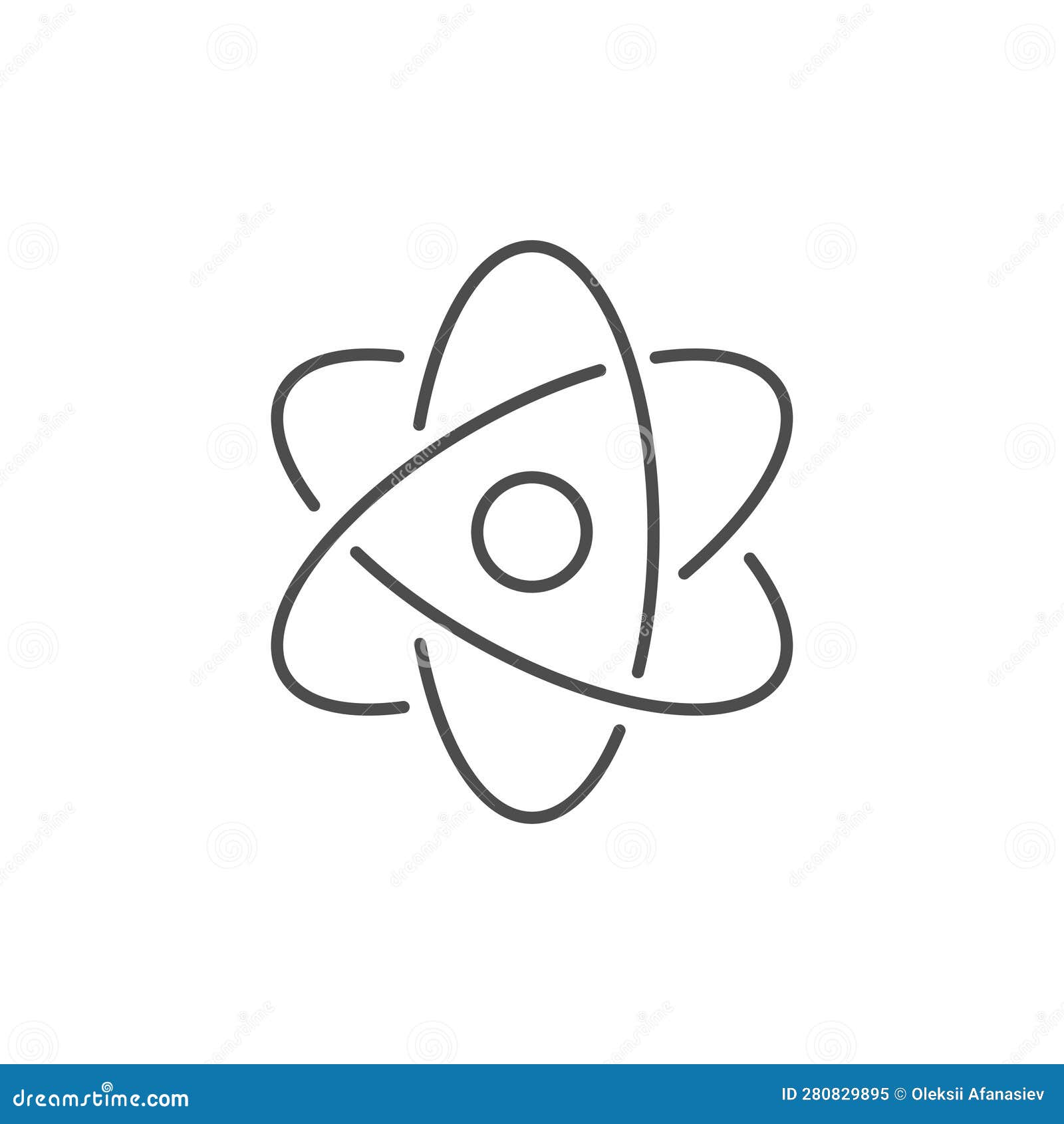 Atom Related Vector Linear Icon Stock Vector - Illustration of atomic ...