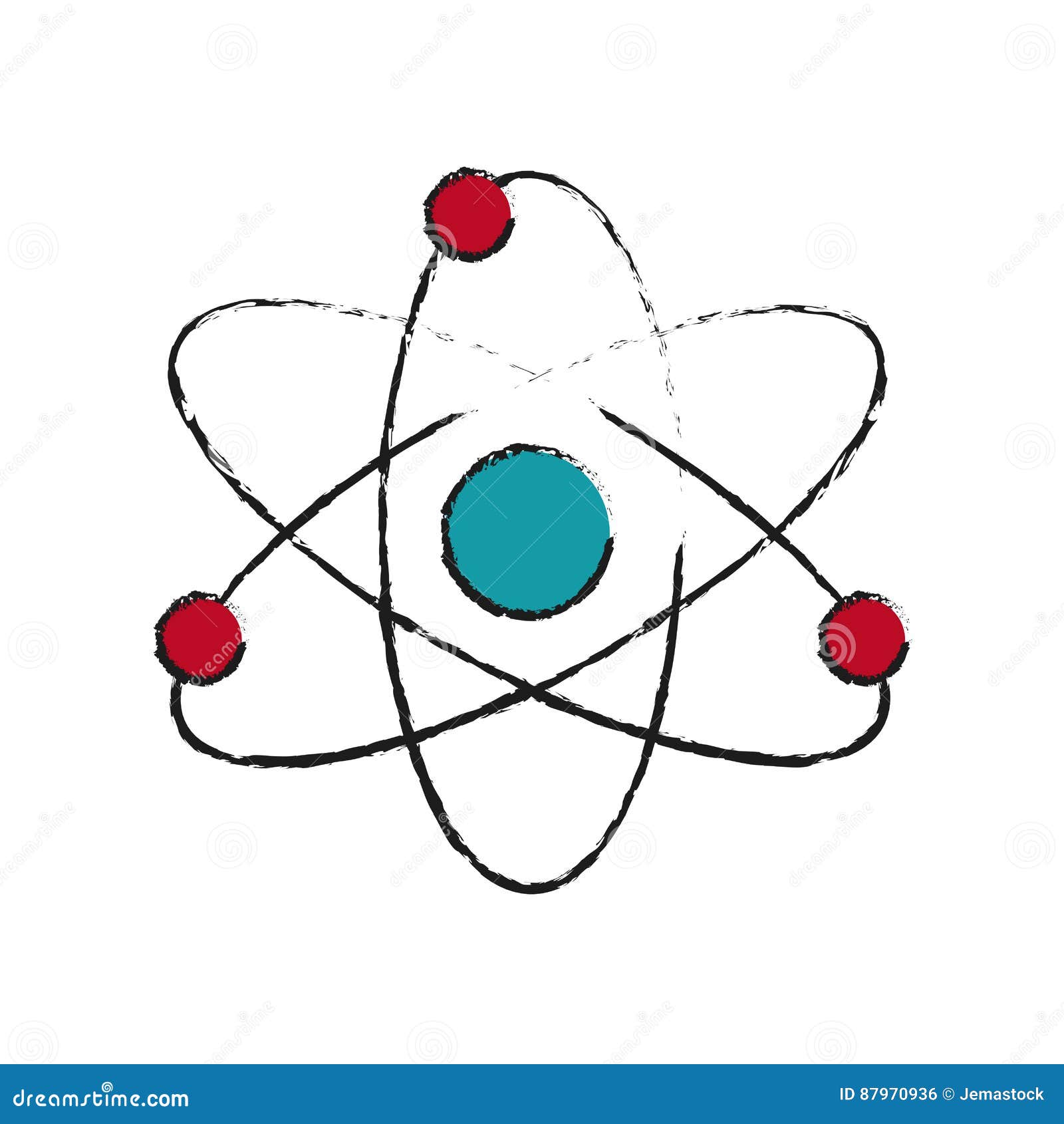 Atom Representation Icon Image Stock Illustration - Illustration of ...