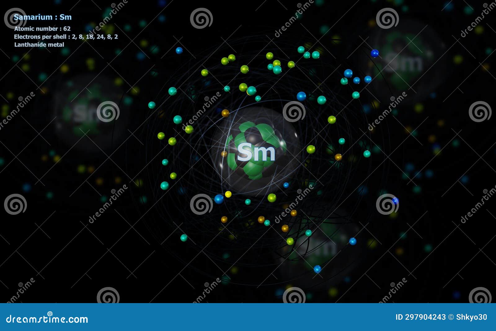 Sm Samarium 62. Sixty Two Symbol. Atomic Mass 150.36. Gray Metal Tile ...