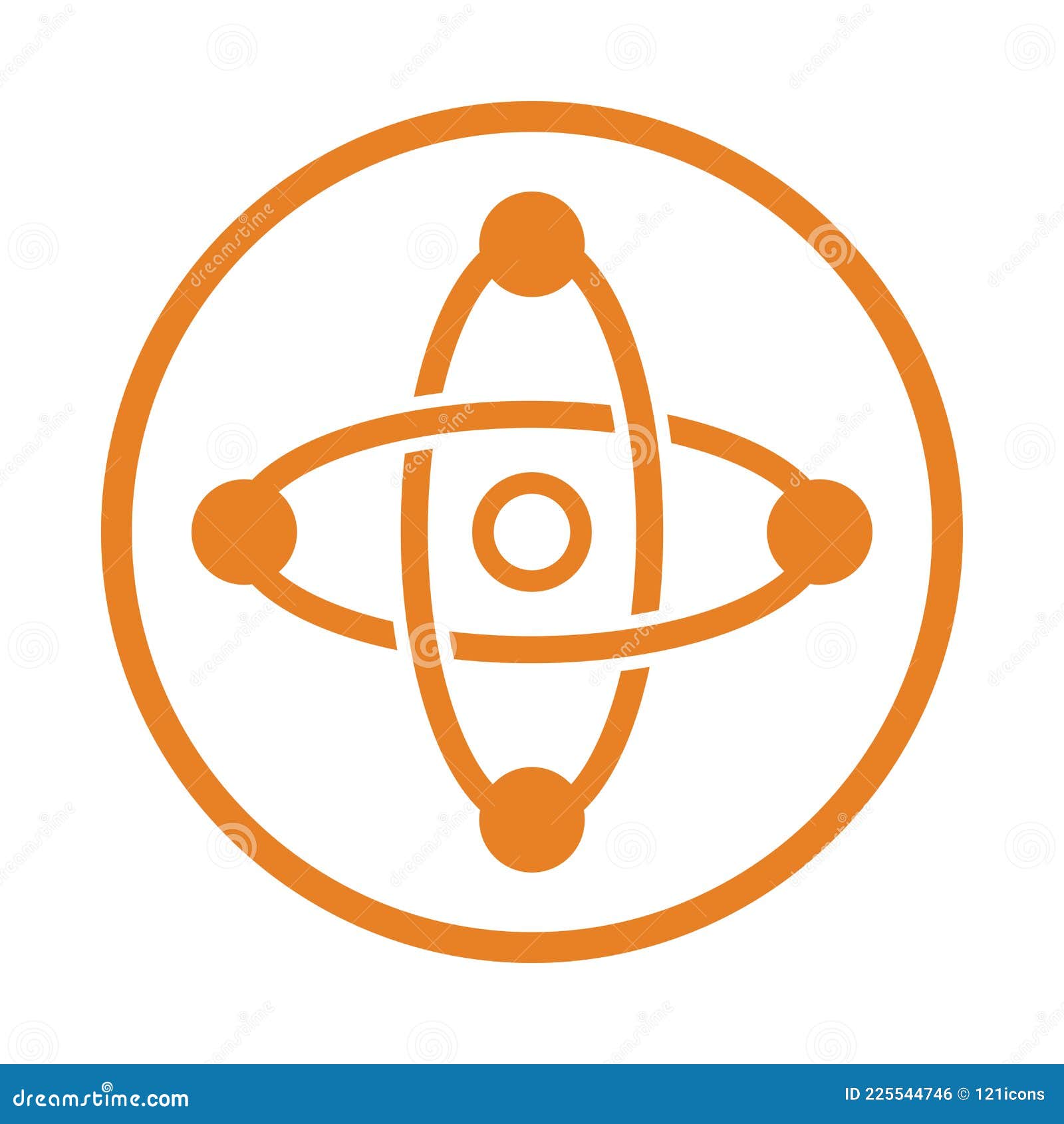 Atom, Science, Experiment Icon. Orange Color Vector Stock Vector ...