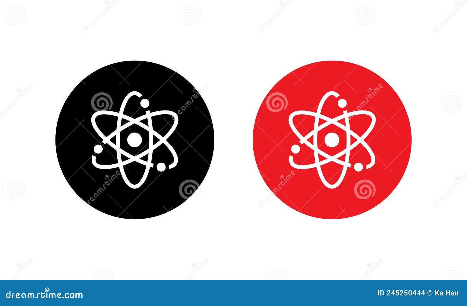 Atom, Science Lab Symbol Icon Vector in Circle Shape Stock Vector ...