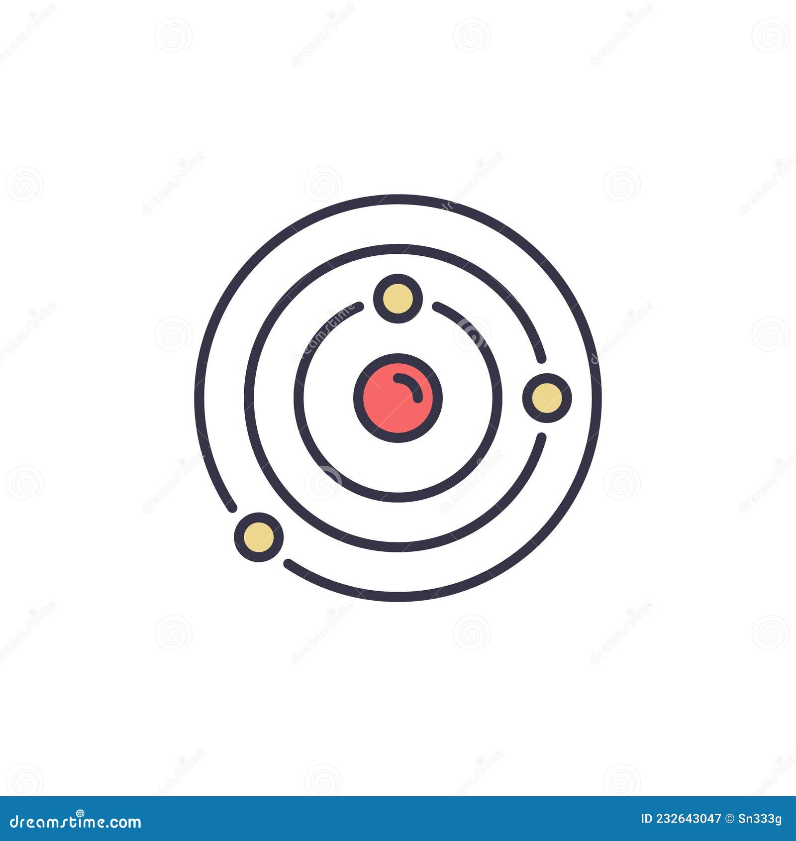 Atom Science Model Vector Concept Circle-shape Icon Stock Vector ...