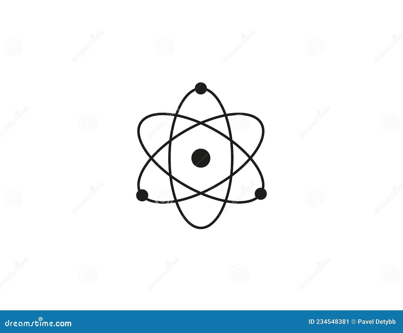 Atom, Science, Molecule, Nucleus Icon. Vector Illustration. Flat Design ...