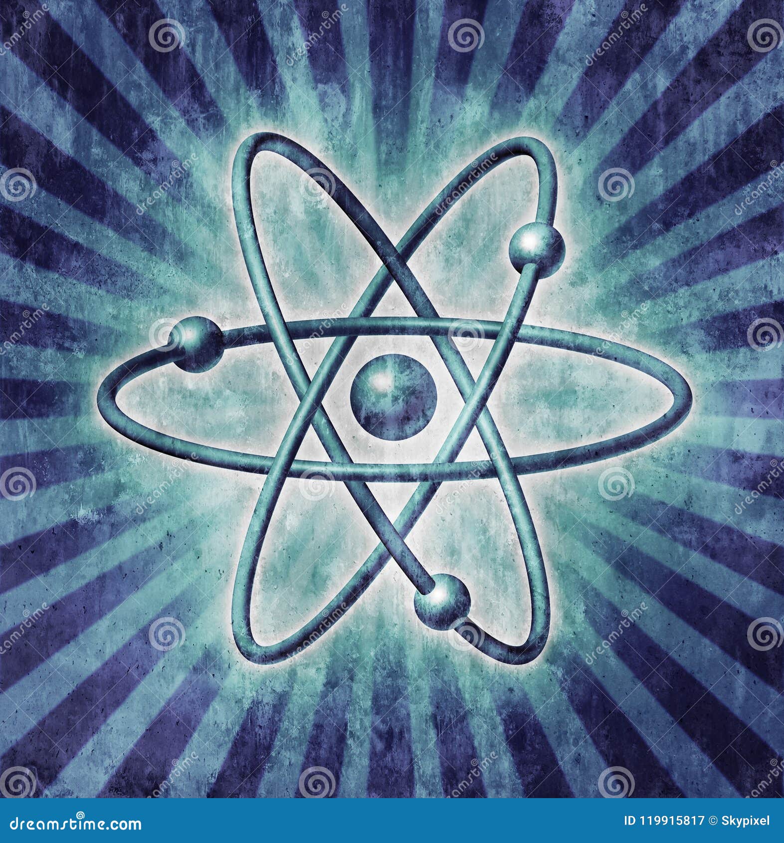 Atom Science Symbol stock illustration. Illustration of scientific ...