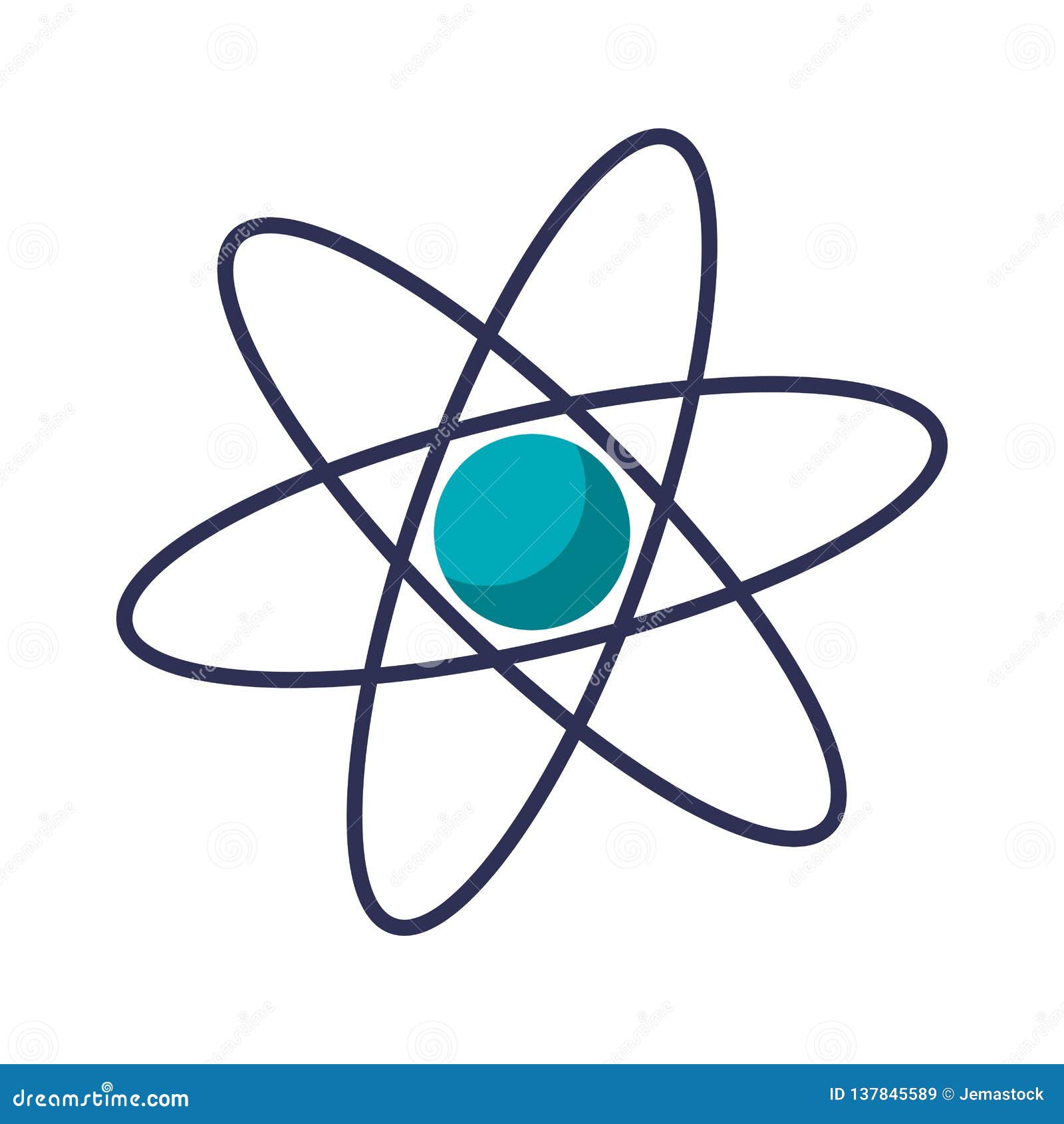 Atom science symbol stock vector. Illustration of biology - 137845589