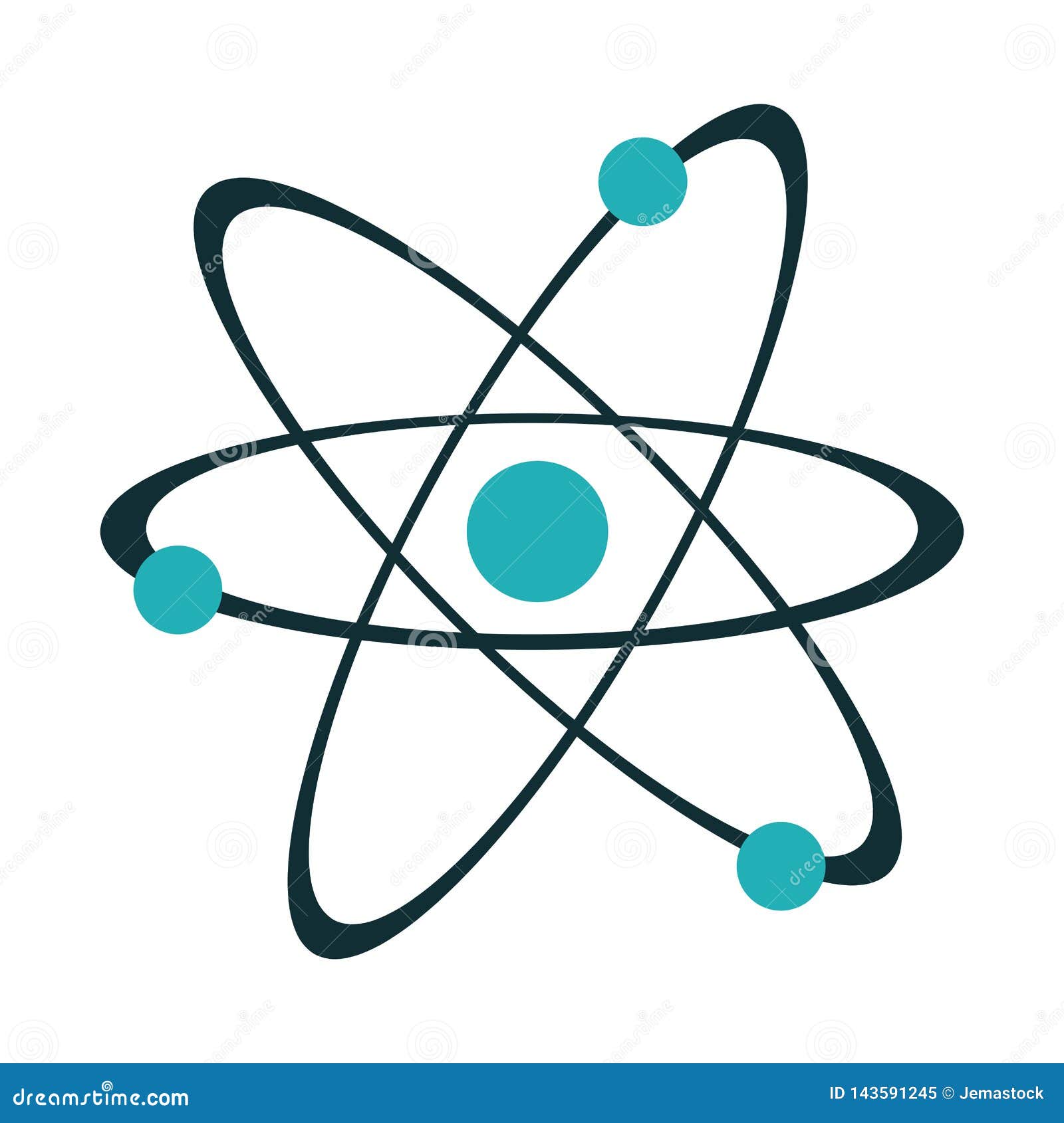 Atom science symbol stock vector. Illustration of laboratory - 143591245