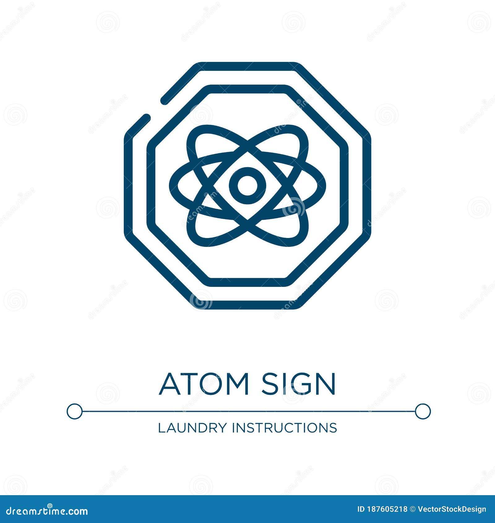 Atom Sign Icon. Linear Vector Illustration from Universal Warning ...